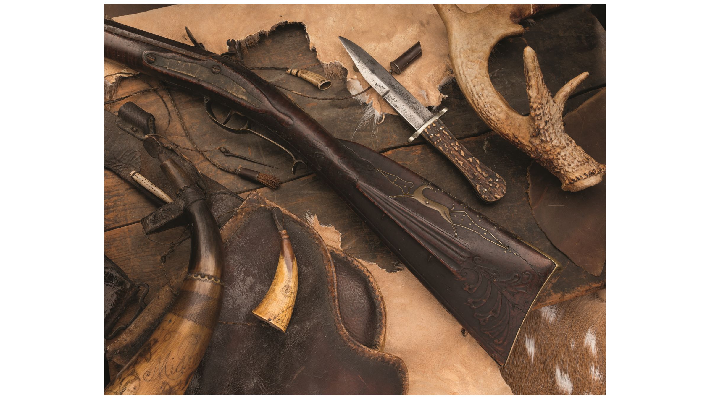 Kentucky Rifle Association Award Winning Running Deer Rifle | Rock ...