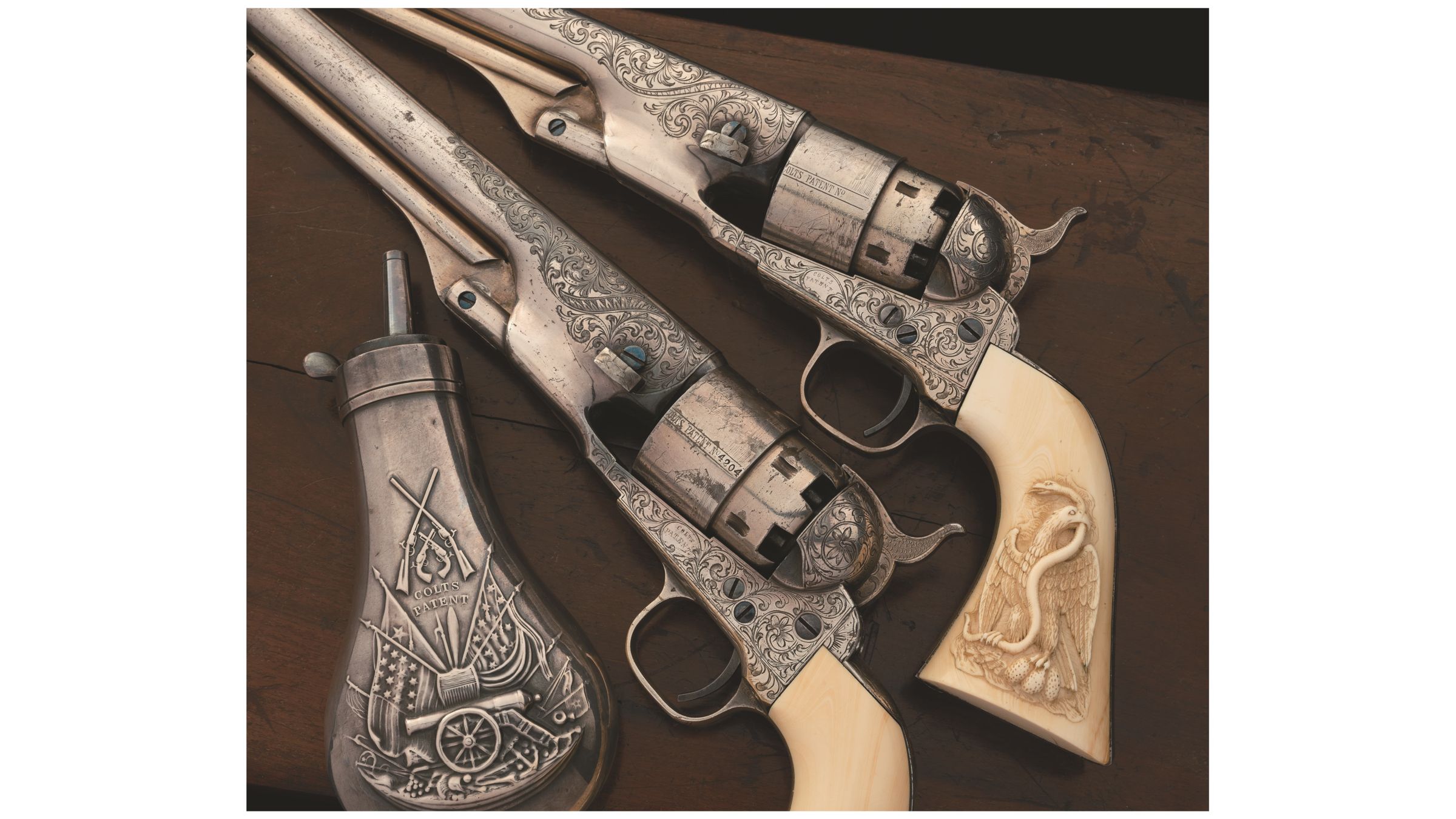 Factory Engraved Pair of Colt Model 1860 Army Revolvers | Rock Island ...
