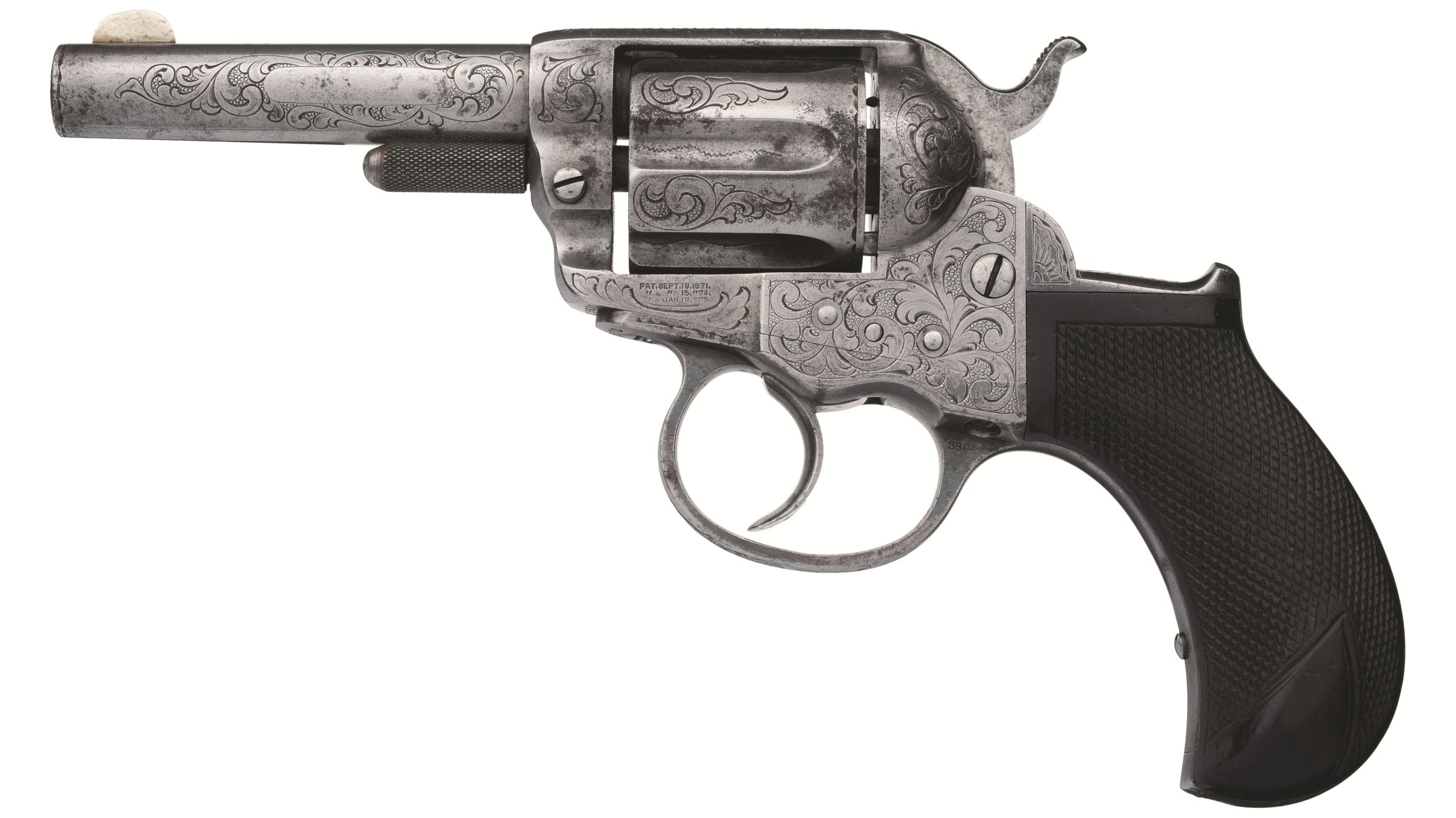 Factory Engraved Colt Sheriff's Model 1877 Lightning Revolver | Rock ...