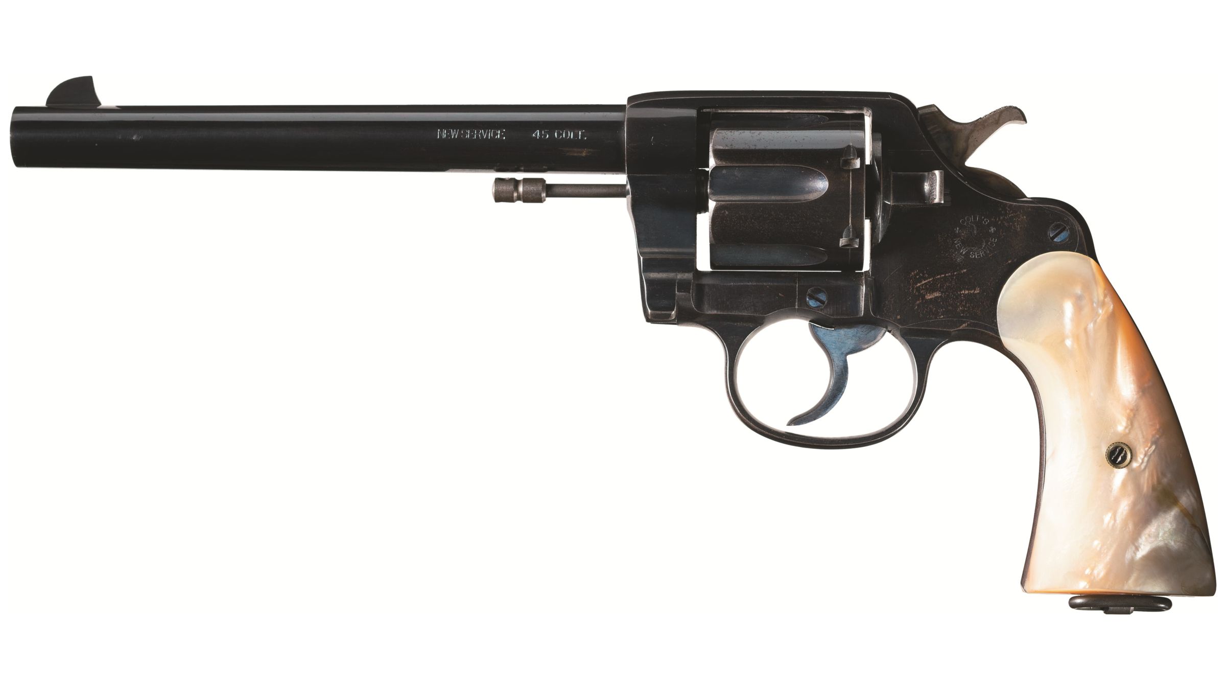Early Production Colt New Service Revolver with Pearl Grips | Rock ...