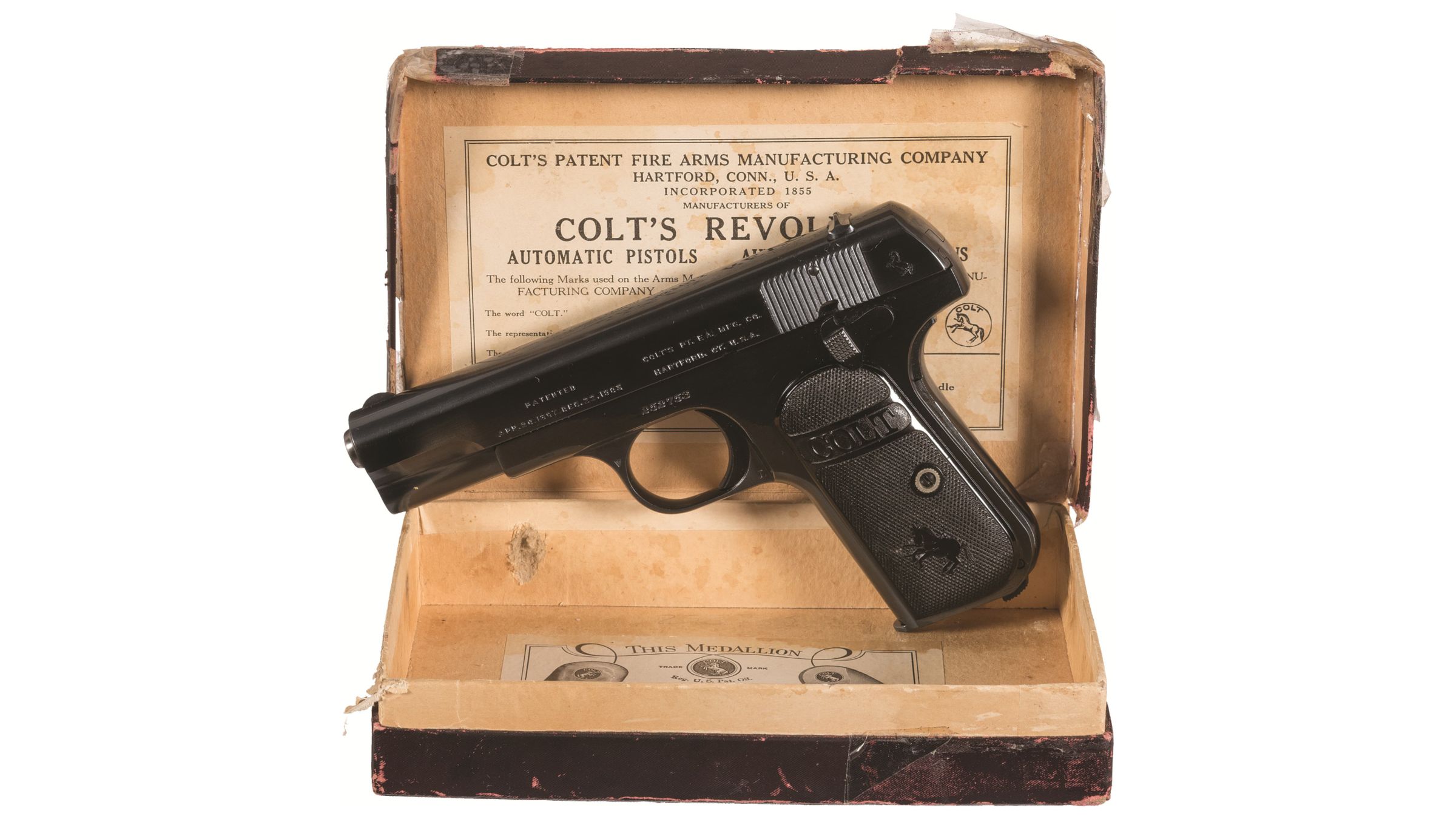 Colt Model 1903 Pocket Hammerless Pistol with Box | Rock Island Auction
