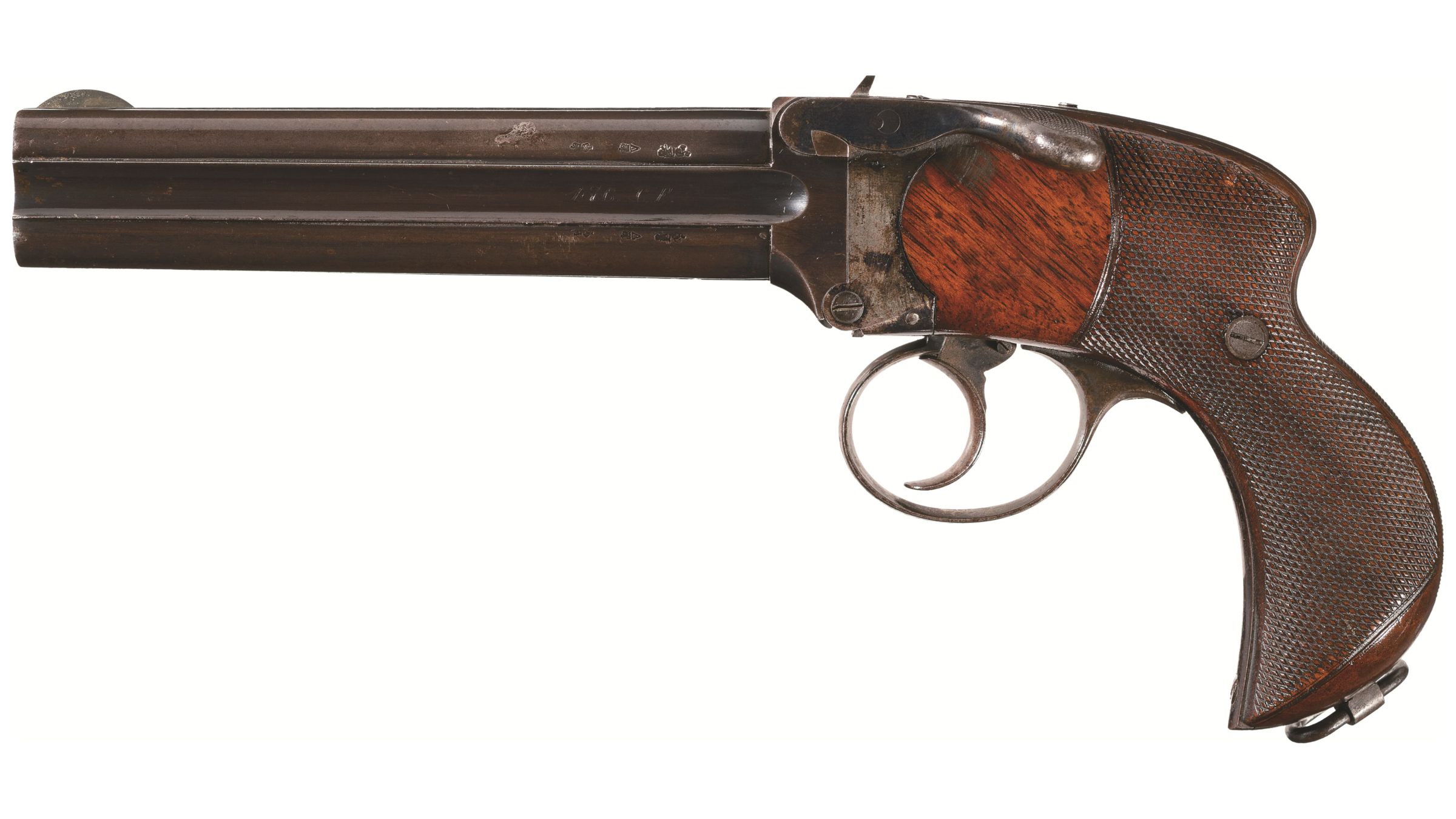 Charles Lancaster Four Barreled Pistol in 476 CF | Rock Island Auction
