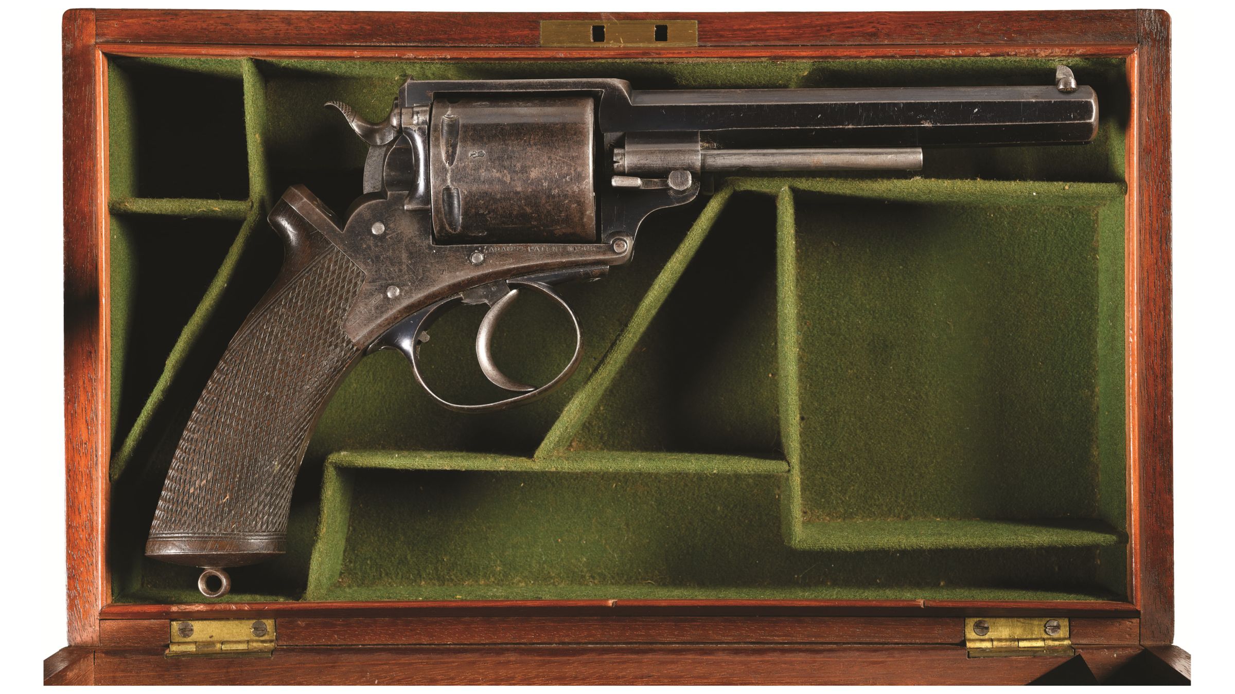 Cased John Adams Patent Model 1867 Double Action Revolver | Rock Island ...