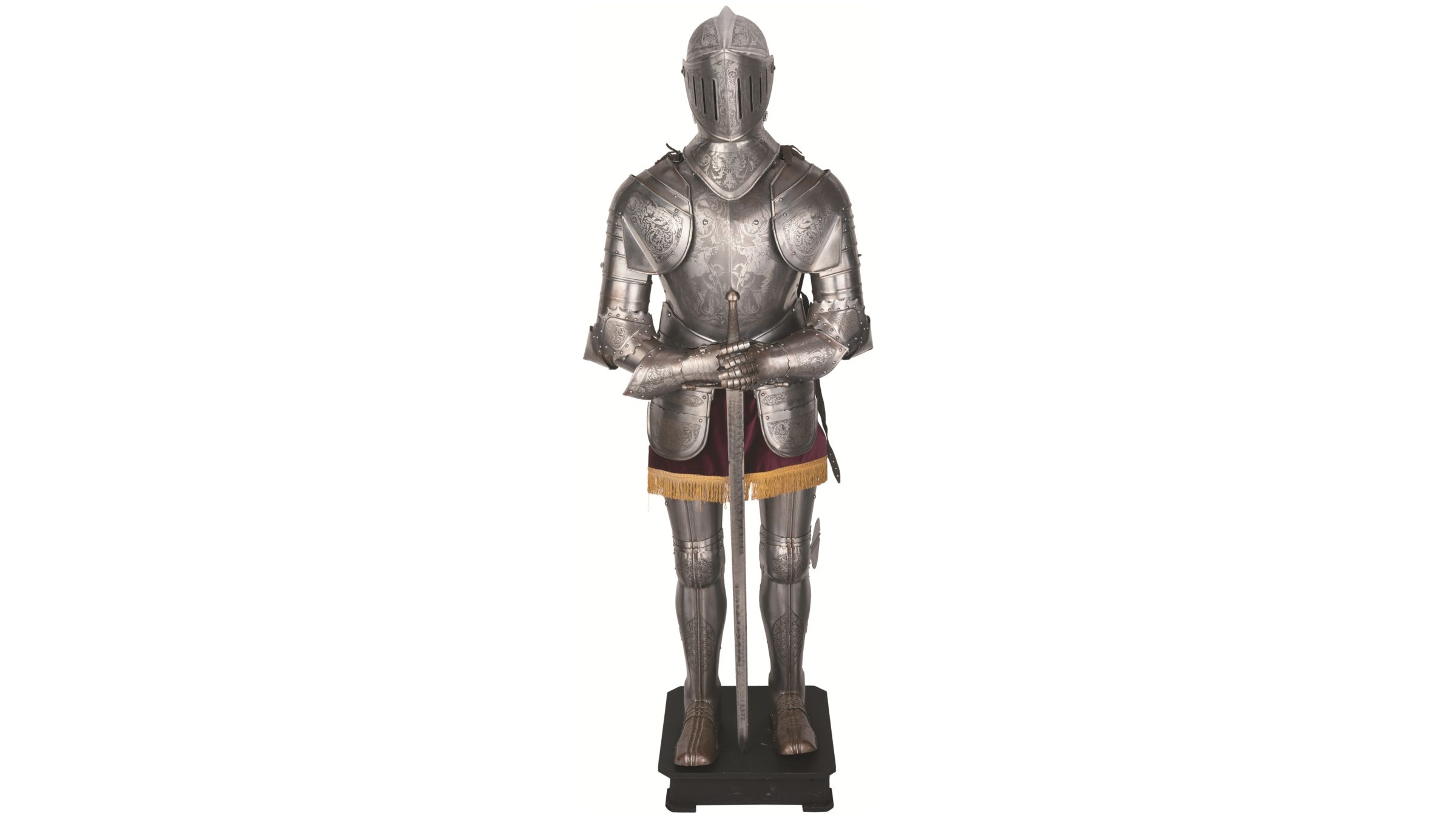 Full Plate Armor in 16th Century Style with Broadsword | Rock Island ...