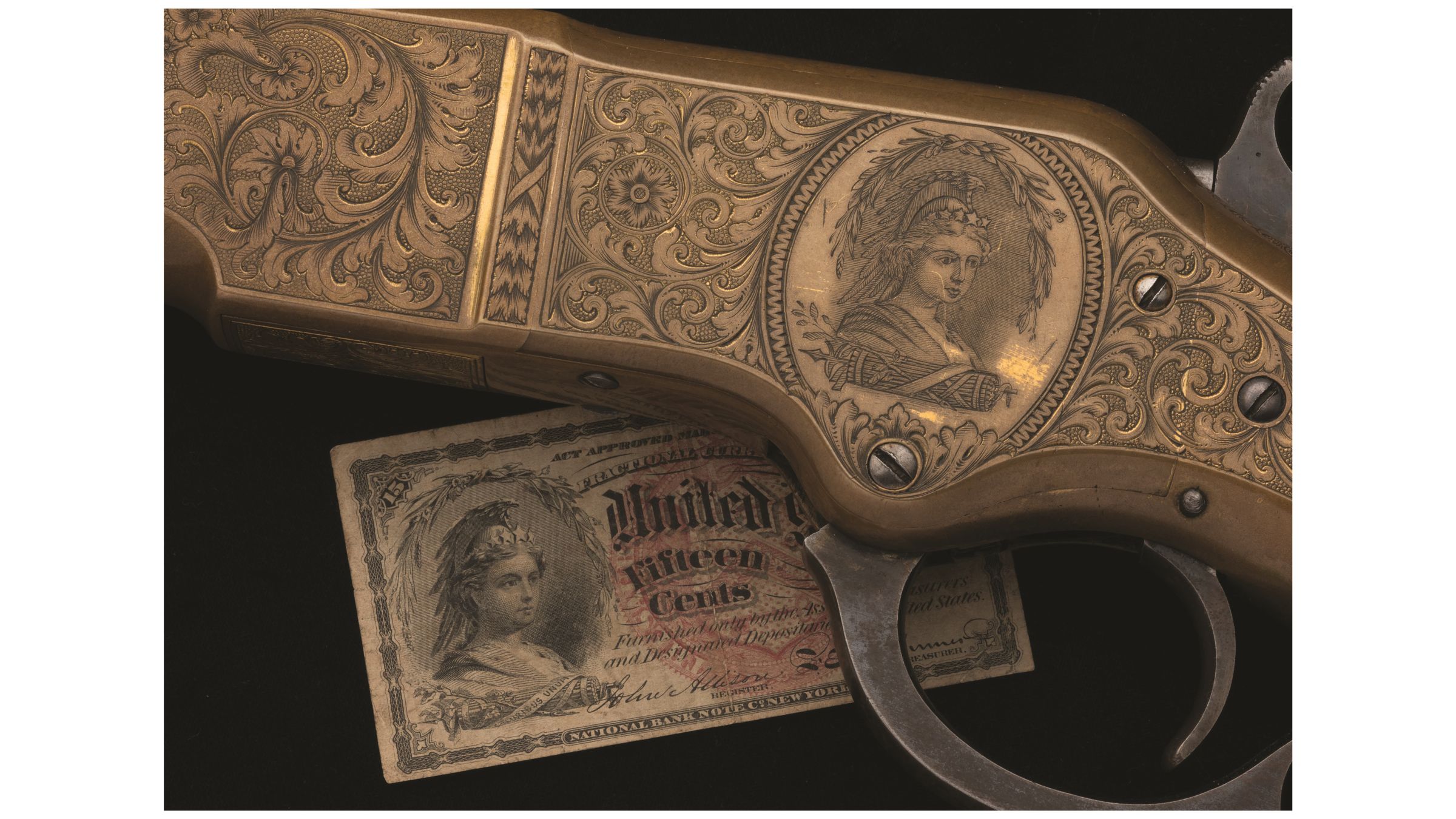 Nimschke Engraved Bust of Columbia Winchester Model 1866 Rifle | Rock ...