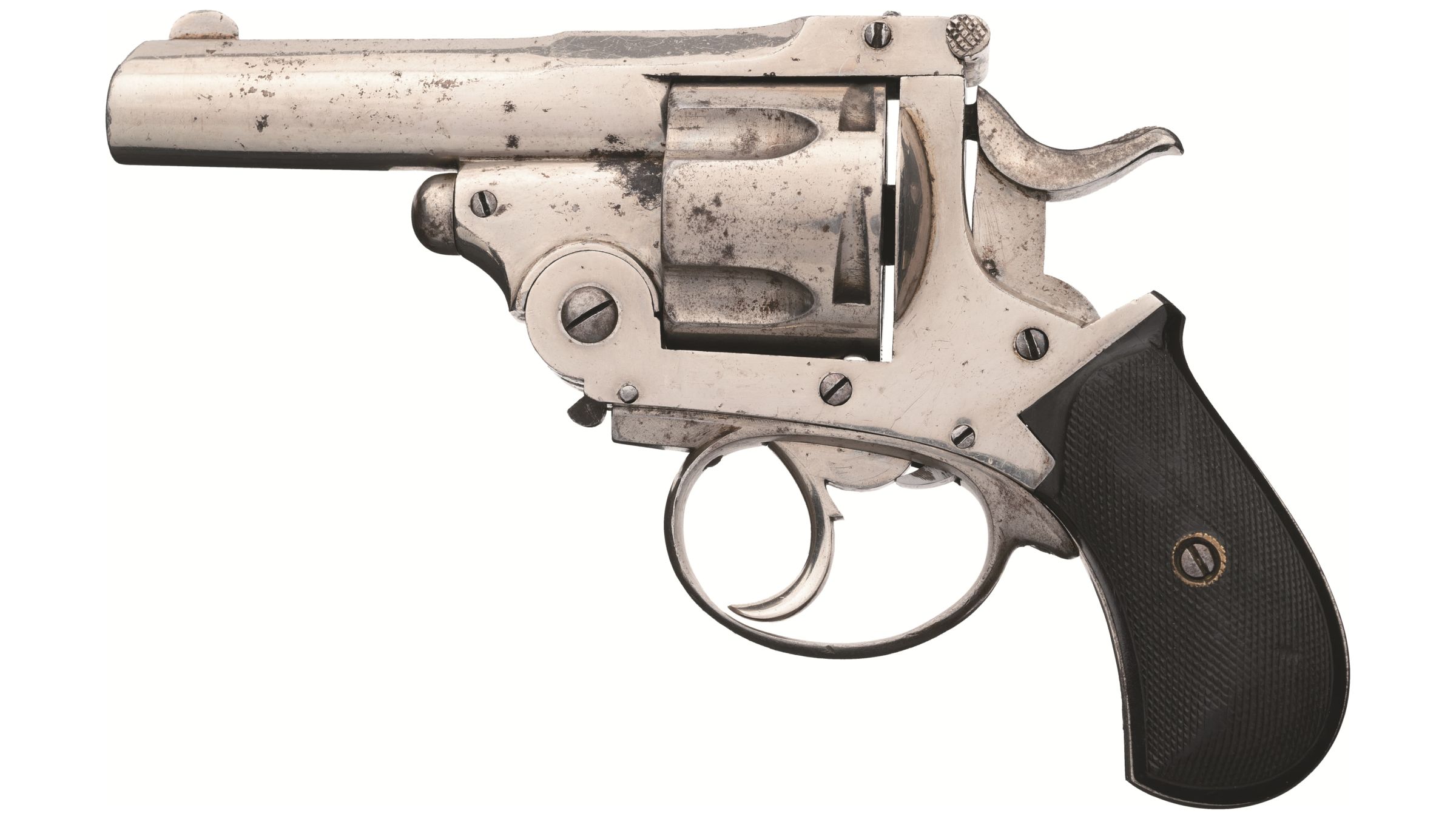 Nickel Plated Belgian Top Break Double Action Revolver | Rock Island ...