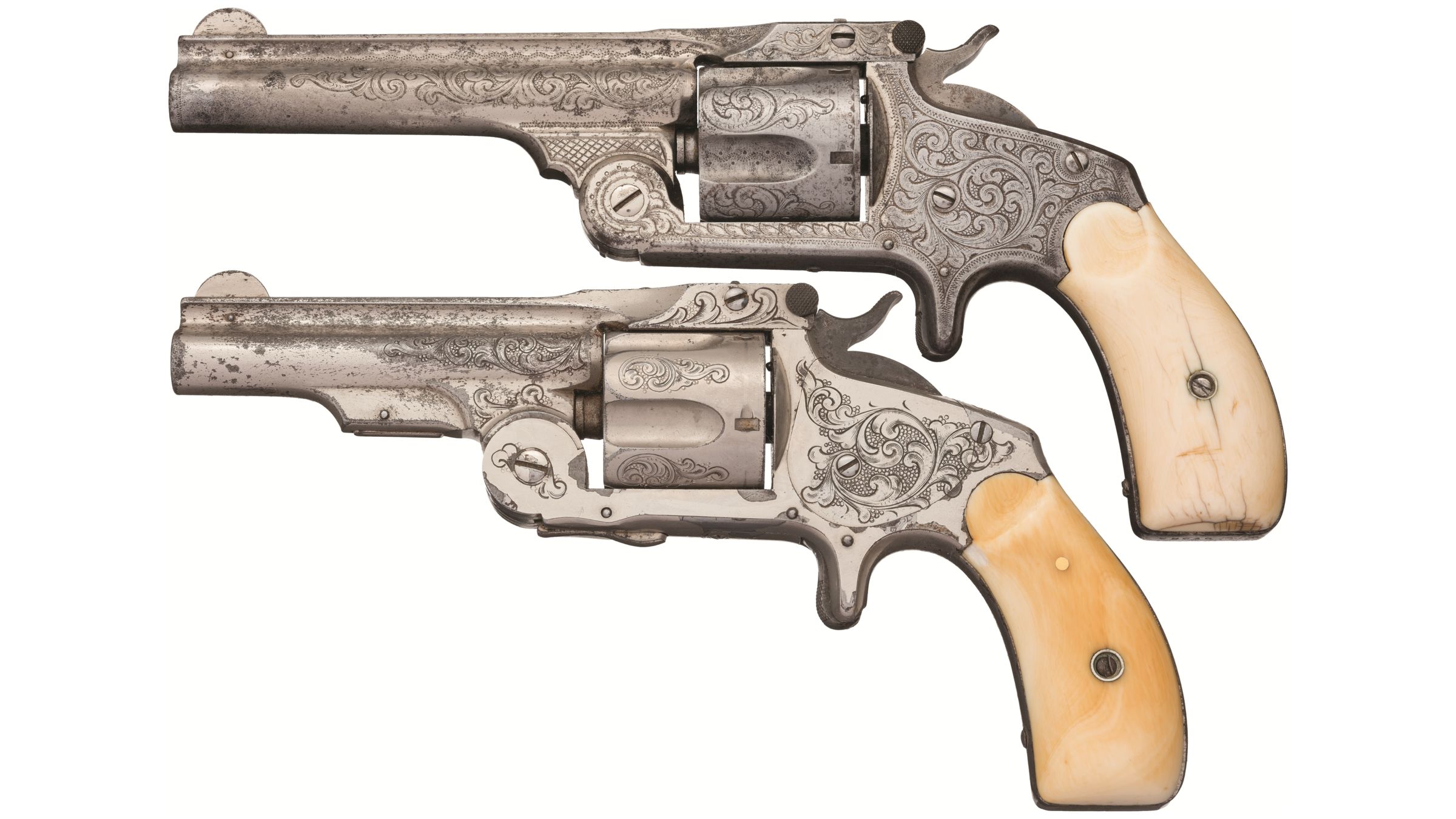 Two Engraved Smith & Wesson .38 Single Action Revolvers | Rock Island ...