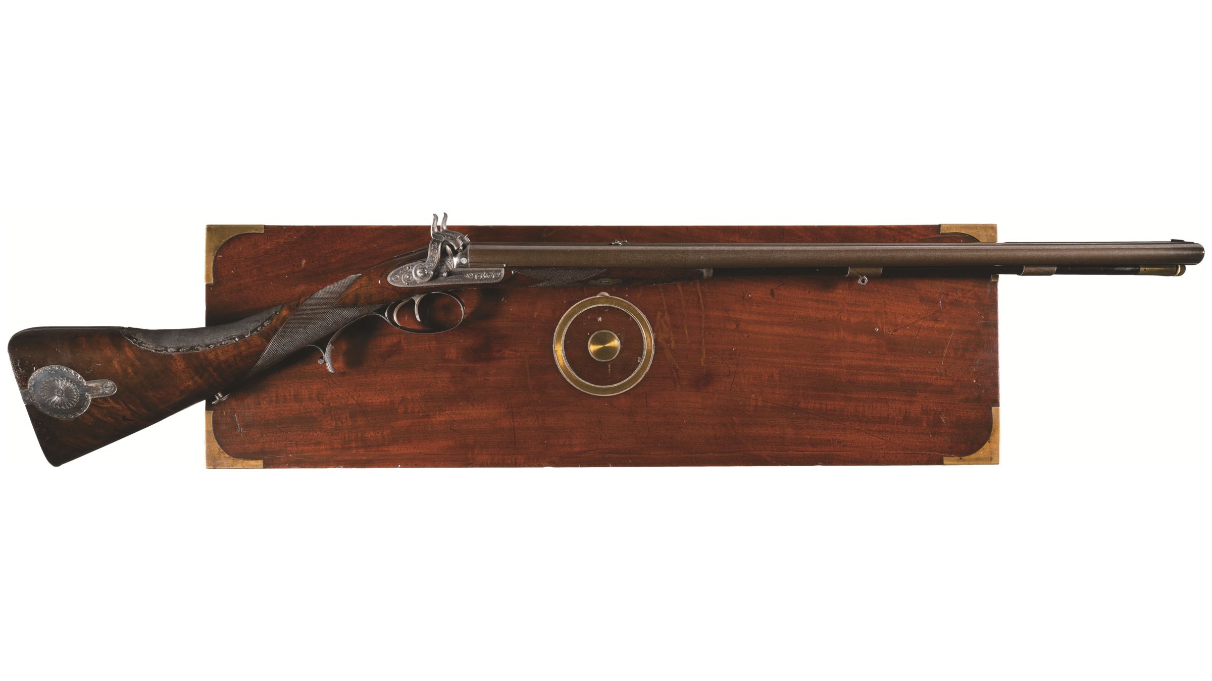 Engraved J. Purdey Left Handed Percussion Double Barrel Rifle | Rock ...