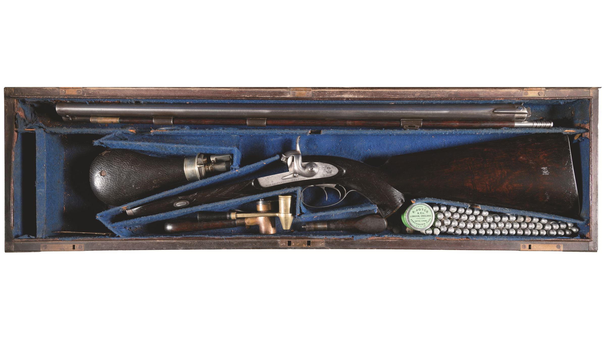 Manchester Ordnance & Rifle Co. Double Barrel Percussion Rifle | Rock ...