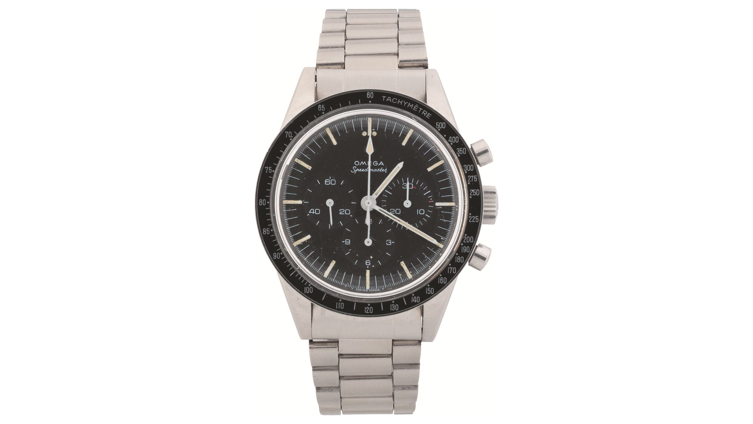 Omega Speedmaster Tachymeter Stainless Black Bezel/Face | Rock Island ...