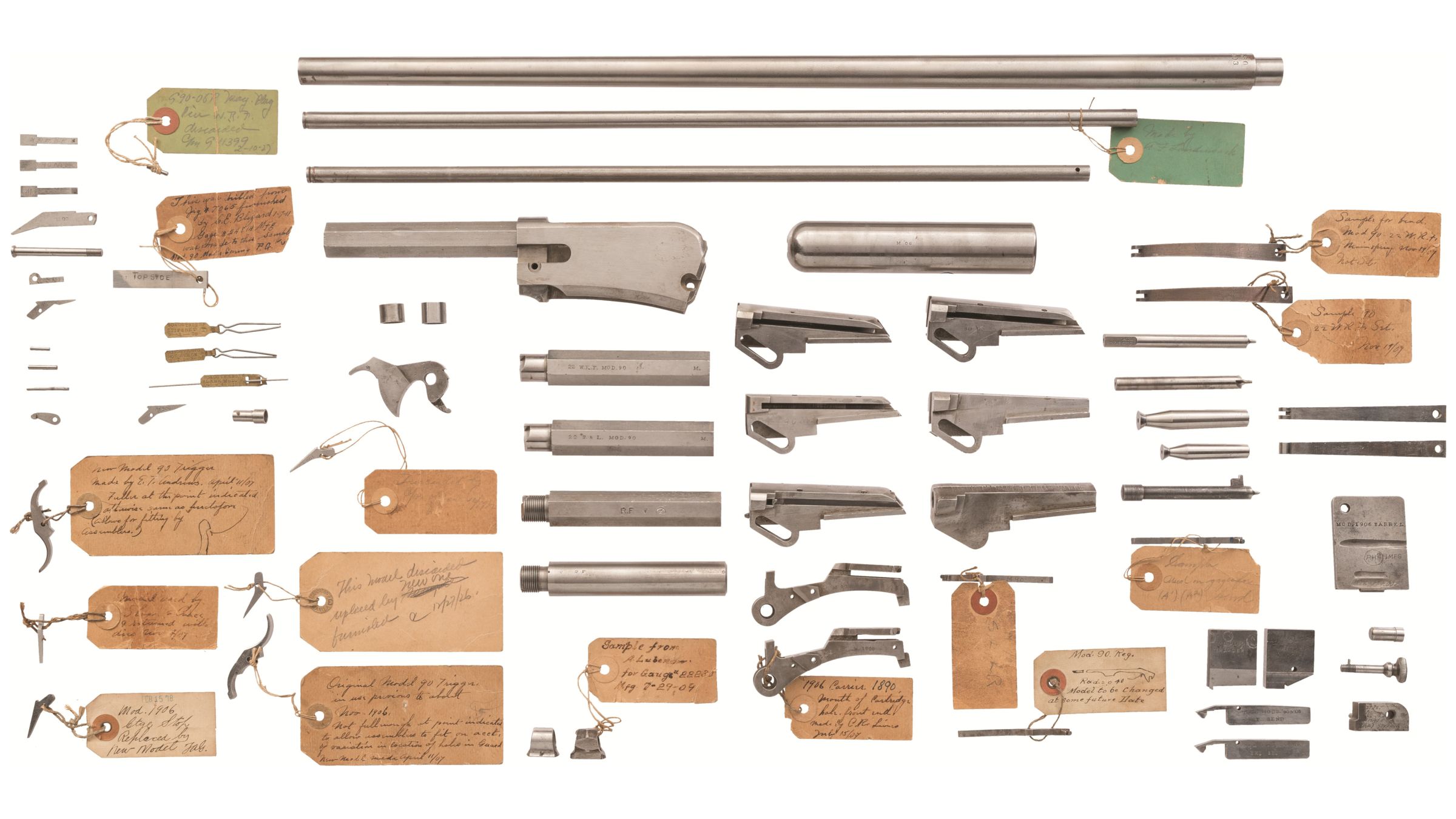 Winchester Model 1890 and 1906 Tool Room Parts Display | Rock Island ...