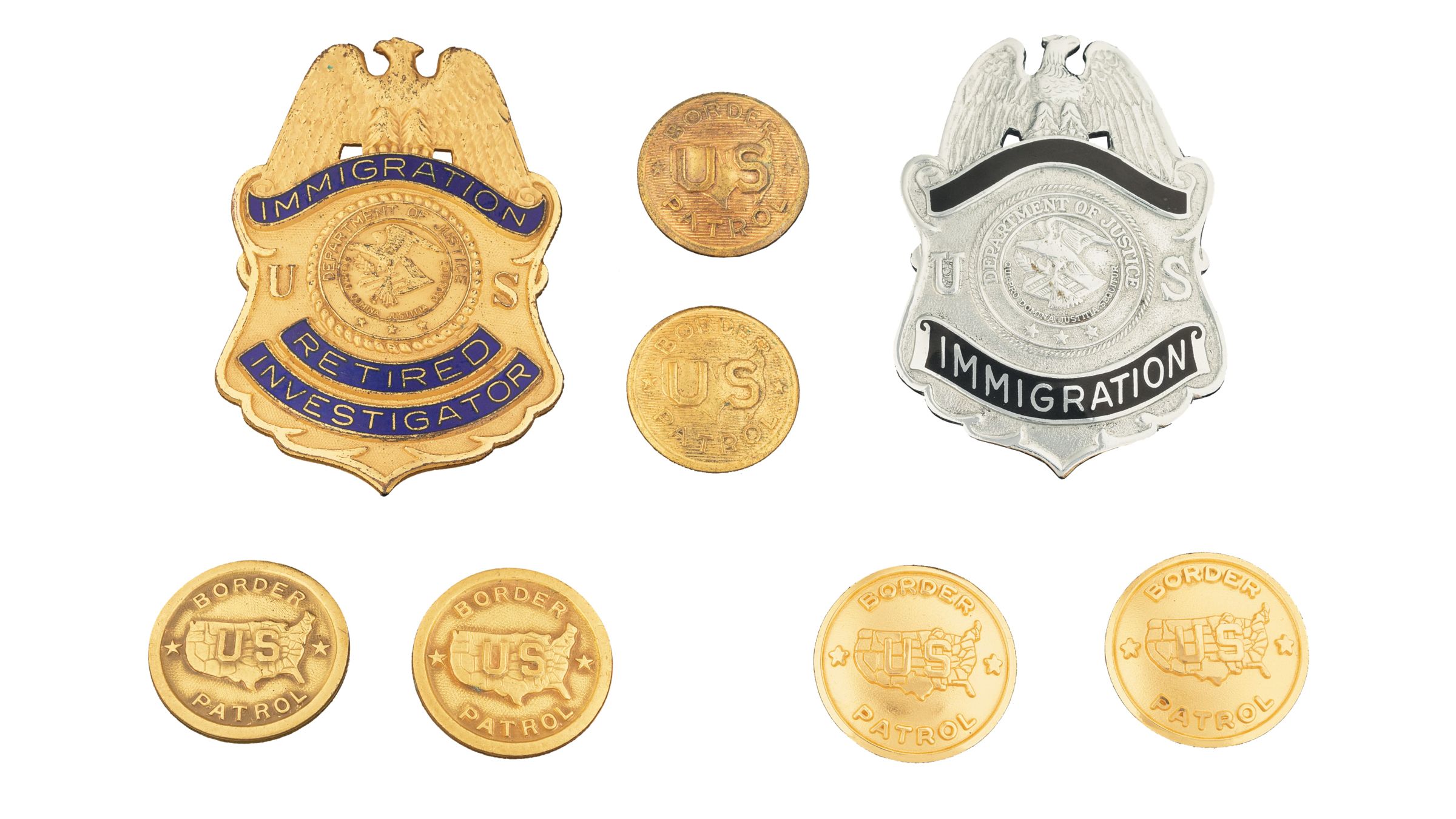 Grouping of U.S. Immigration and Border Patrol Insignia | Rock Island ...