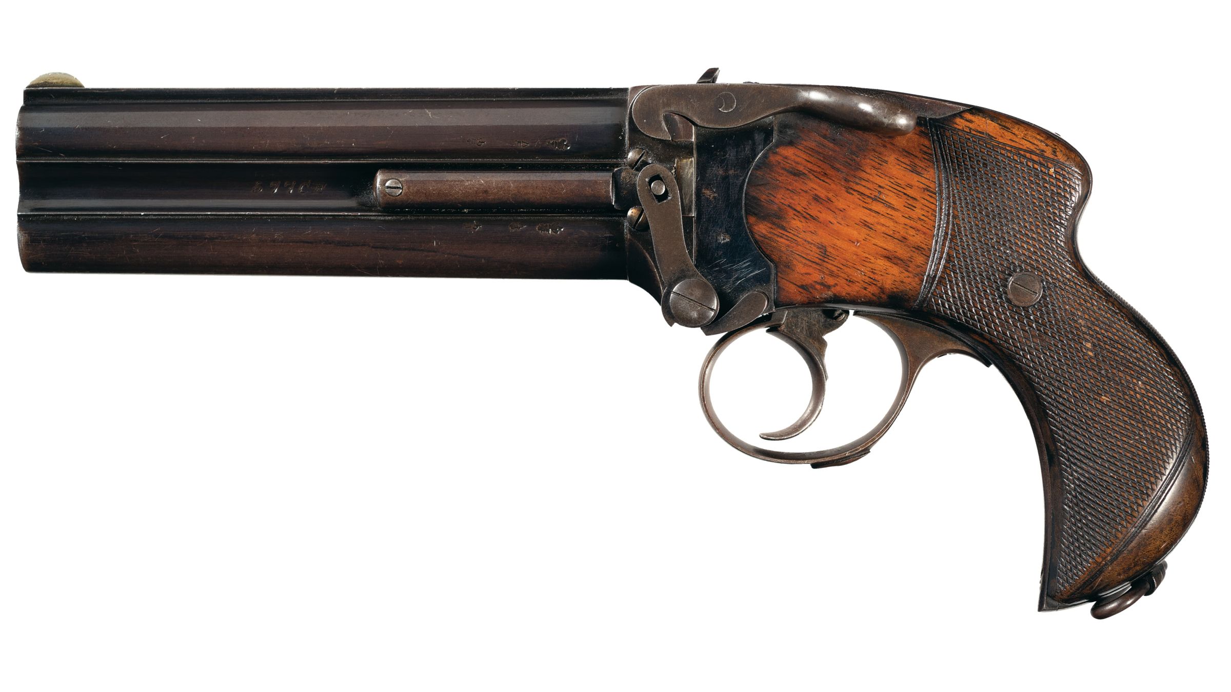 Charles Lancaster Over/Under Howdah Pistol in .577 CF | Rock Island Auction