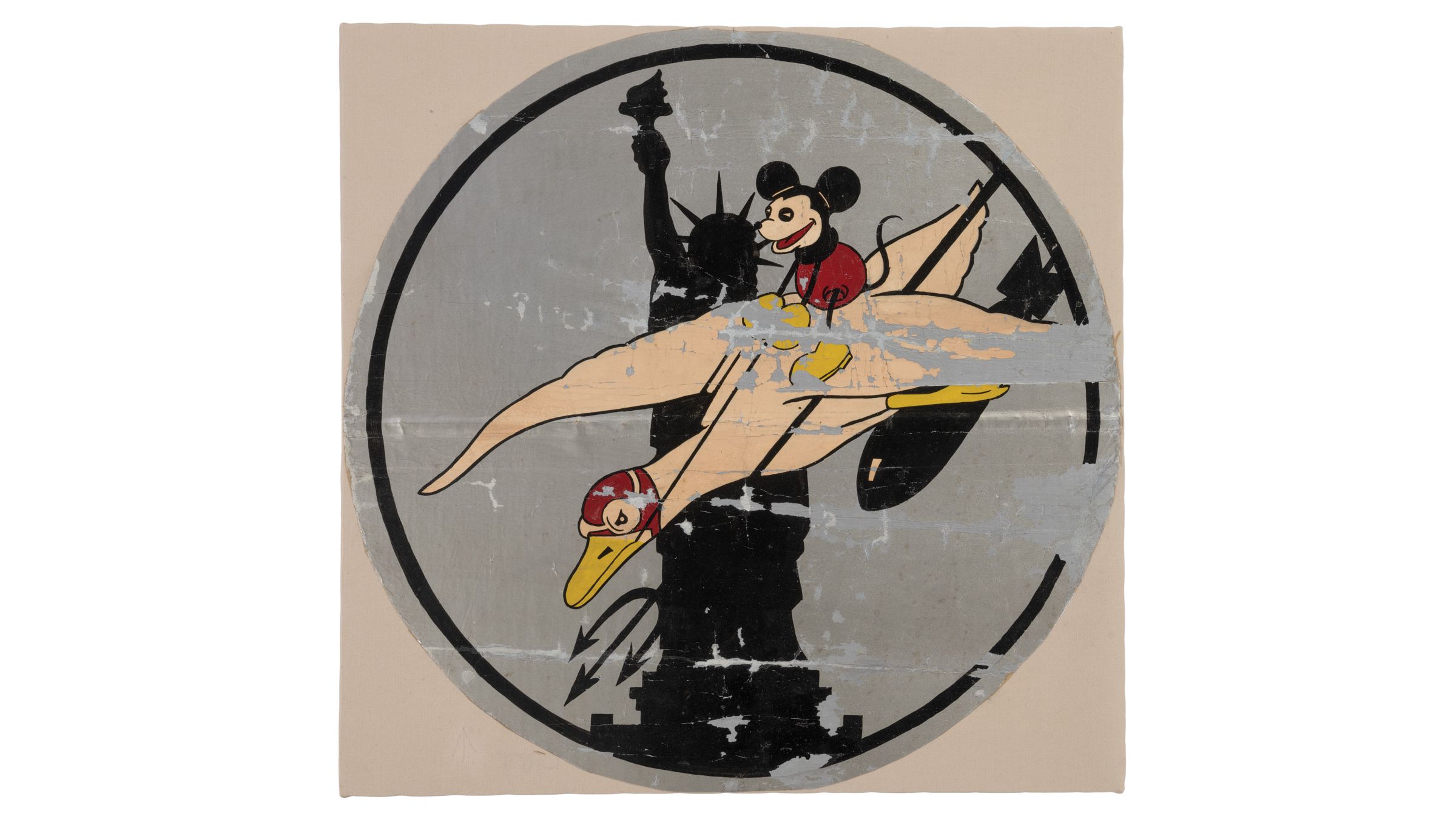 US Navy Squadron Mickey Mouse Insignia on Aircraft Fabric | Rock Island ...
