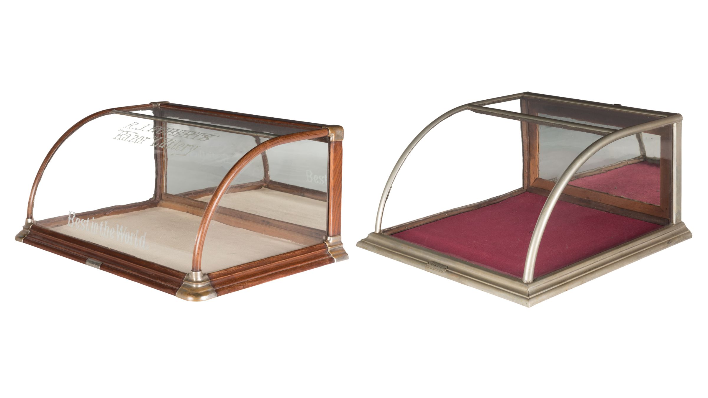 Two Antique Glass Front Display Cases | Rock Island Auction