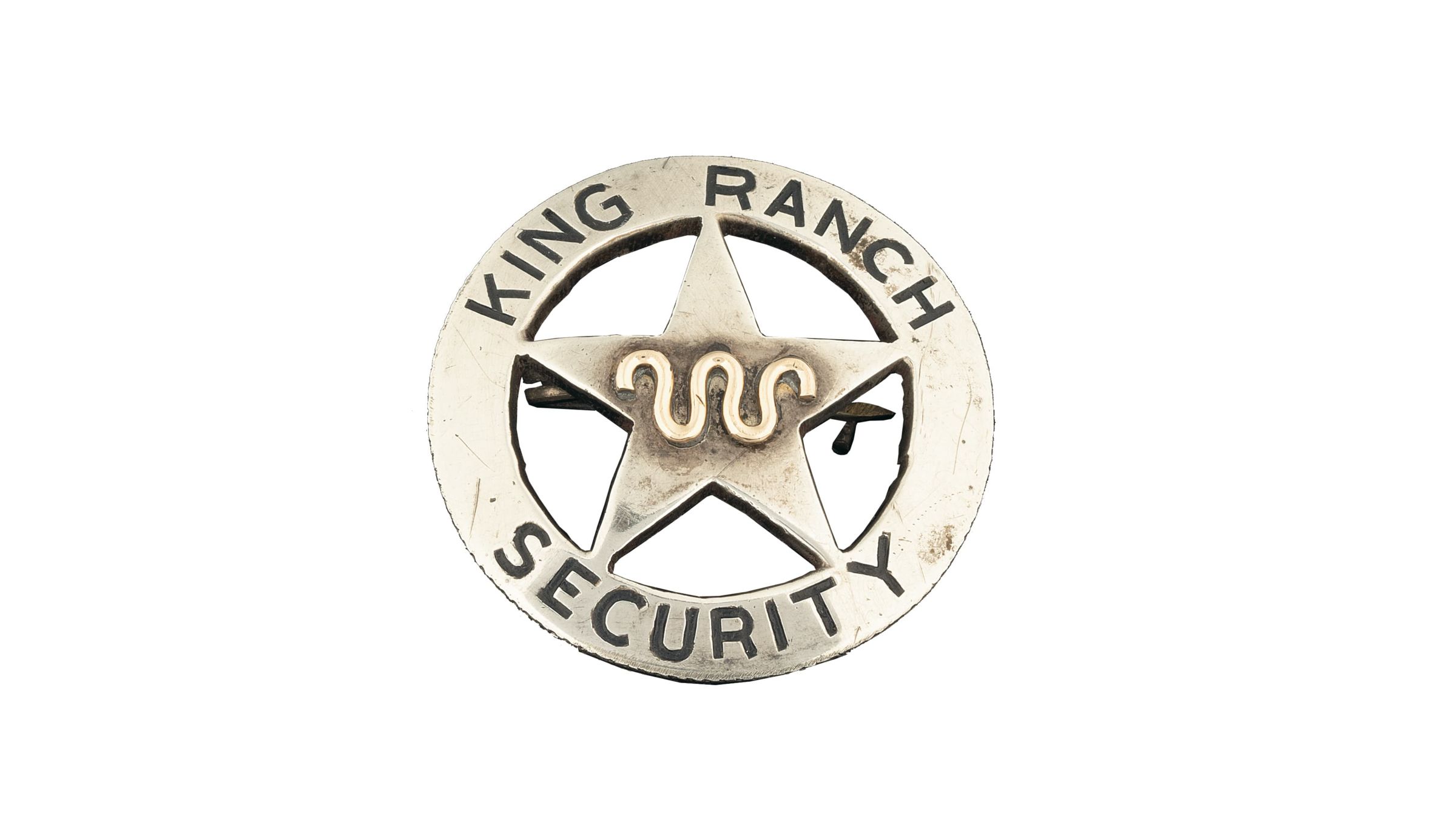 Silver and Gold King Ranch Security Badge | Rock Island Auction