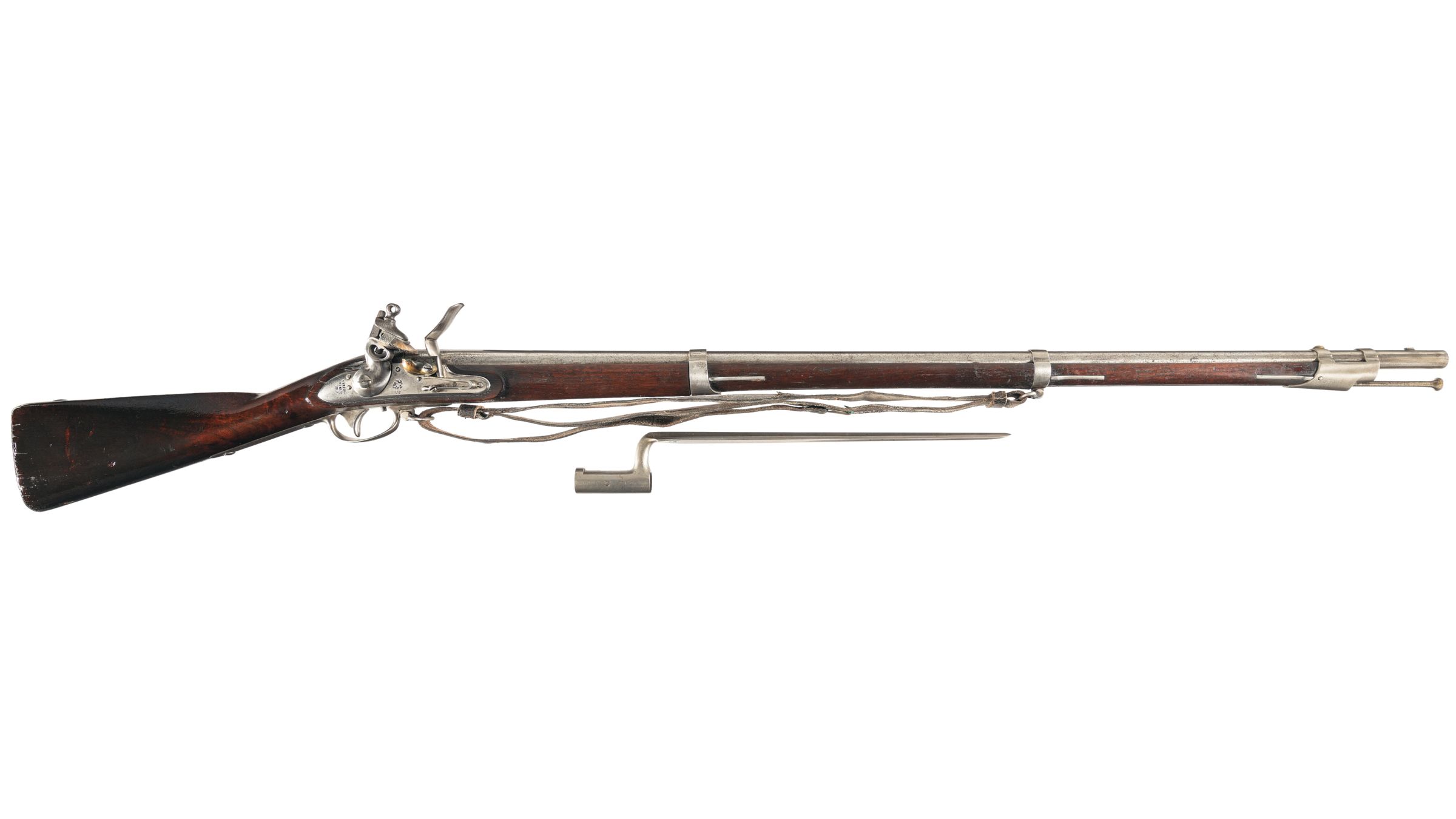 U.S. Springfield 1816 Type I Flintlock Musket with Bayonet | Rock ...