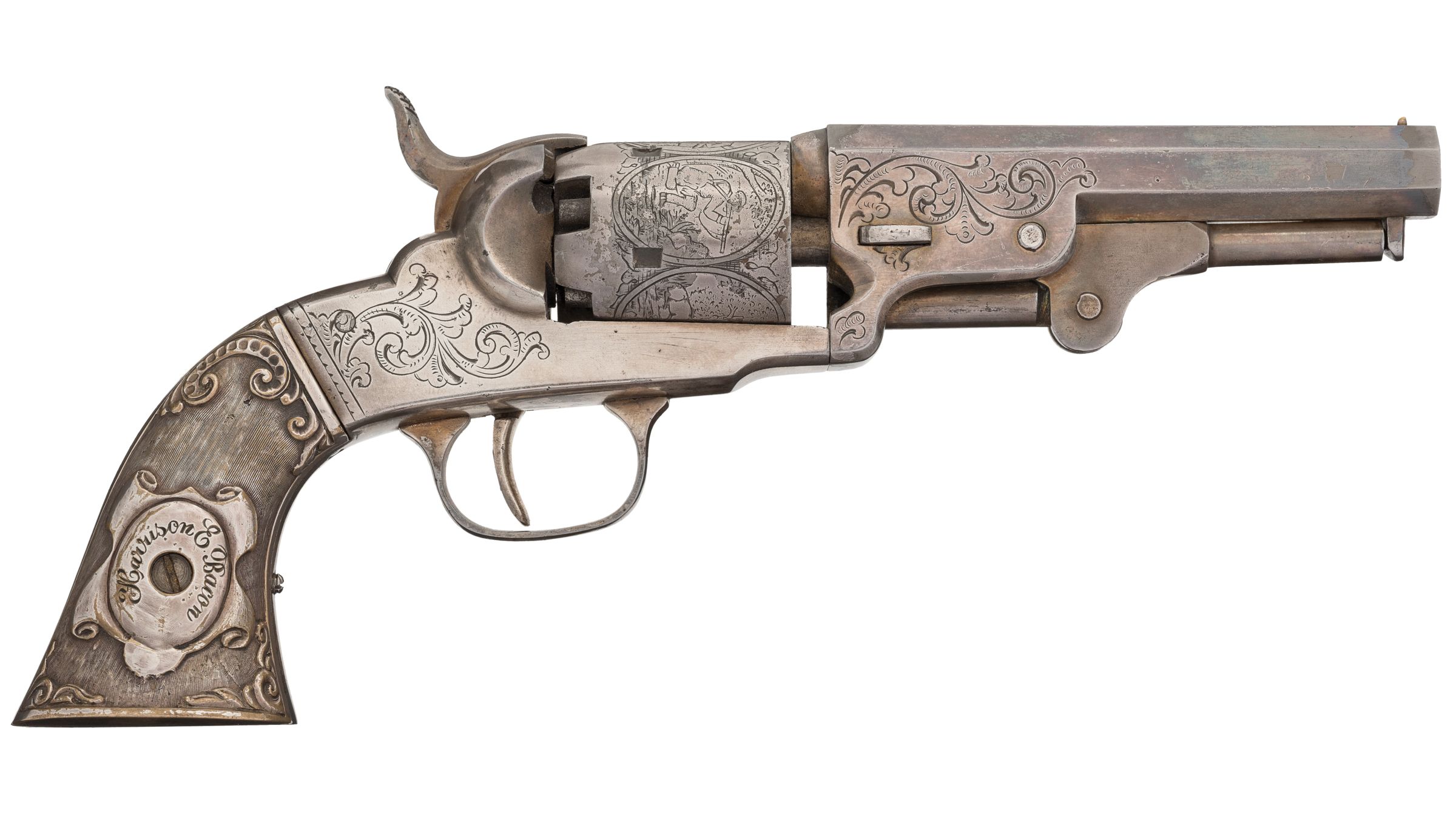 Historic Engraved and Silver Bacon Arms Co. Revolver | Rock Island Auction