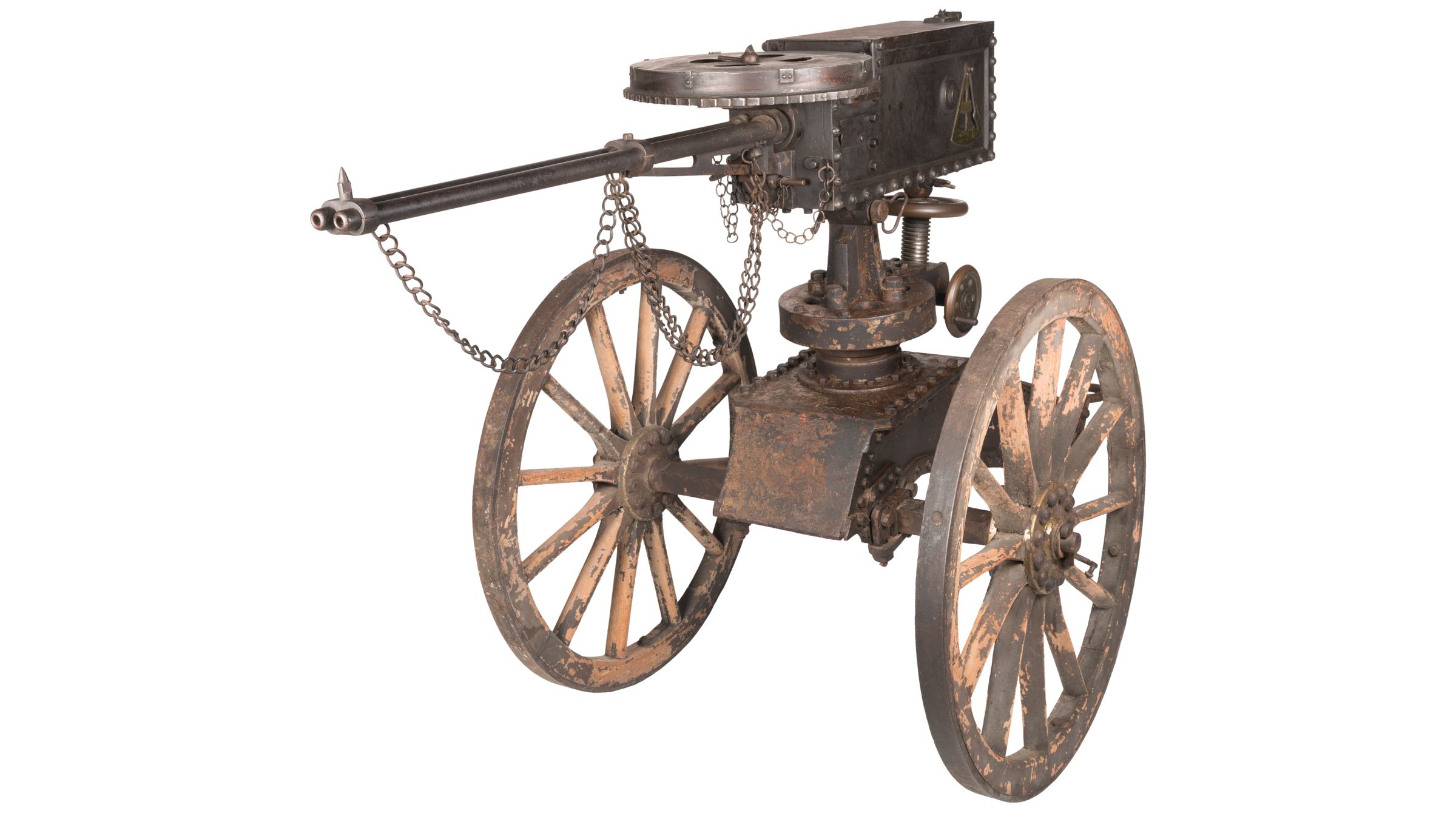 Nepalese Hand Cranked Double Barrel Rapid Fire Bira Gun | Rock Island ...