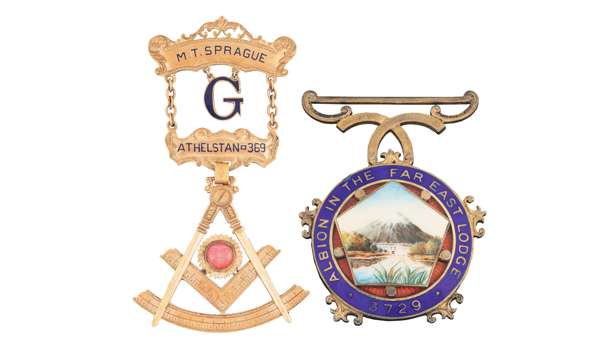 Two Masonic Lodge Badges | Rock Island Auction