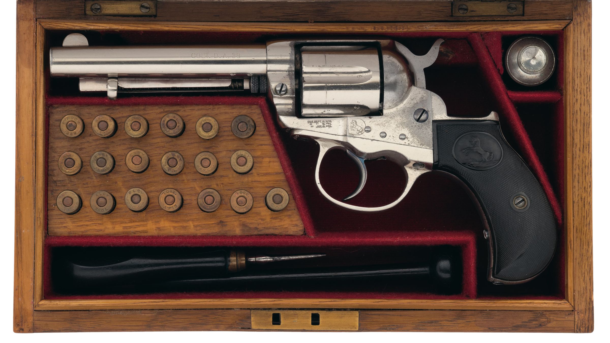 Cased Colt Model 1877 Lightning Double Action Revolver | Rock Island ...