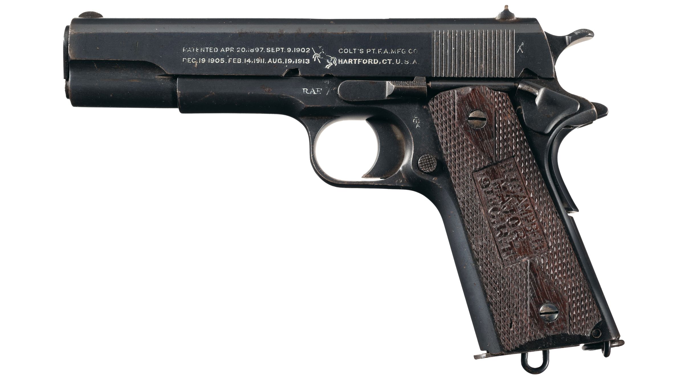 World War I Era British RAF Marked Colt Government Model Pistol | Rock ...