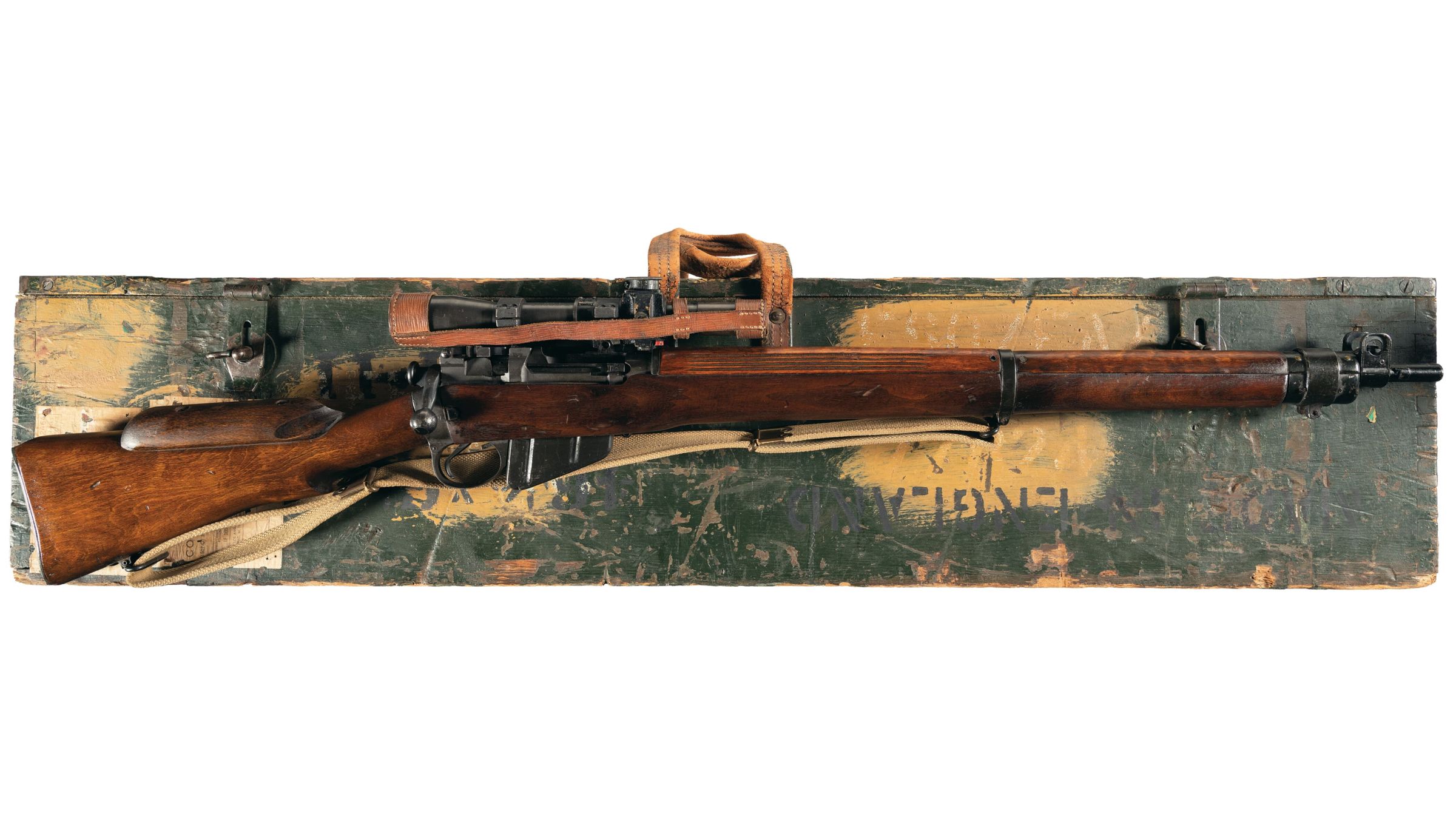 Enfield No.4 Mk I (T) Sniper Rifle with Scope and Case | Rock Island ...