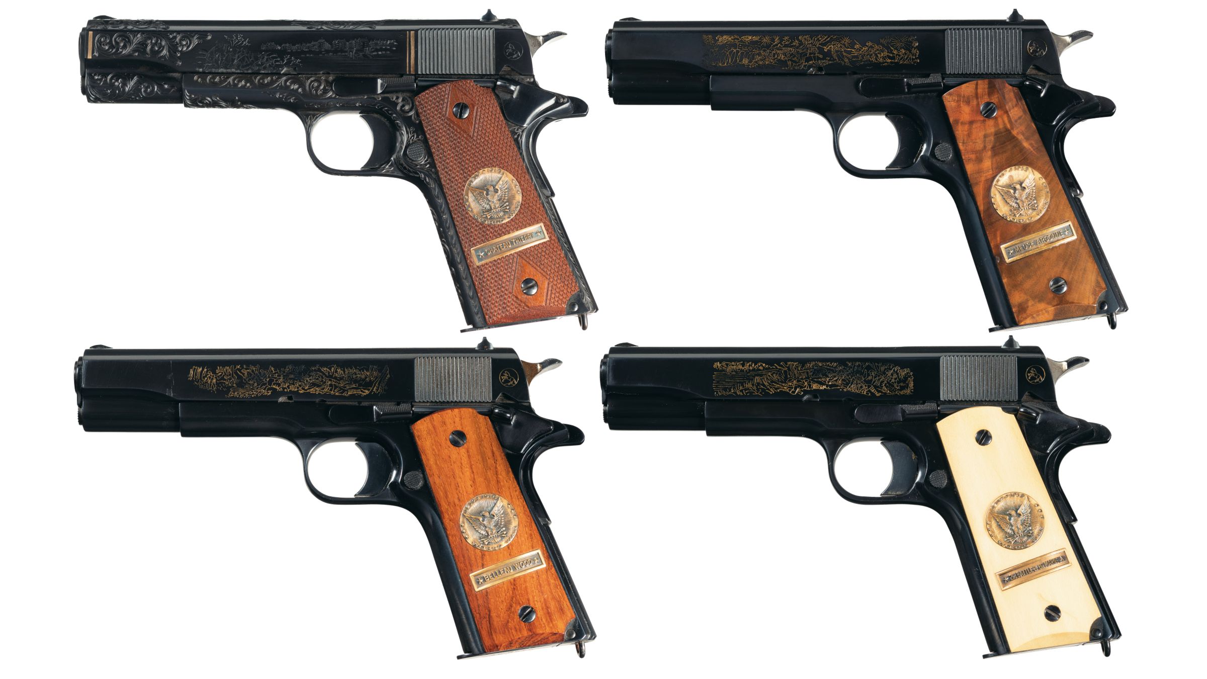 Collector's Lot of Four World War I Colt Commemorative Pistols | Rock ...