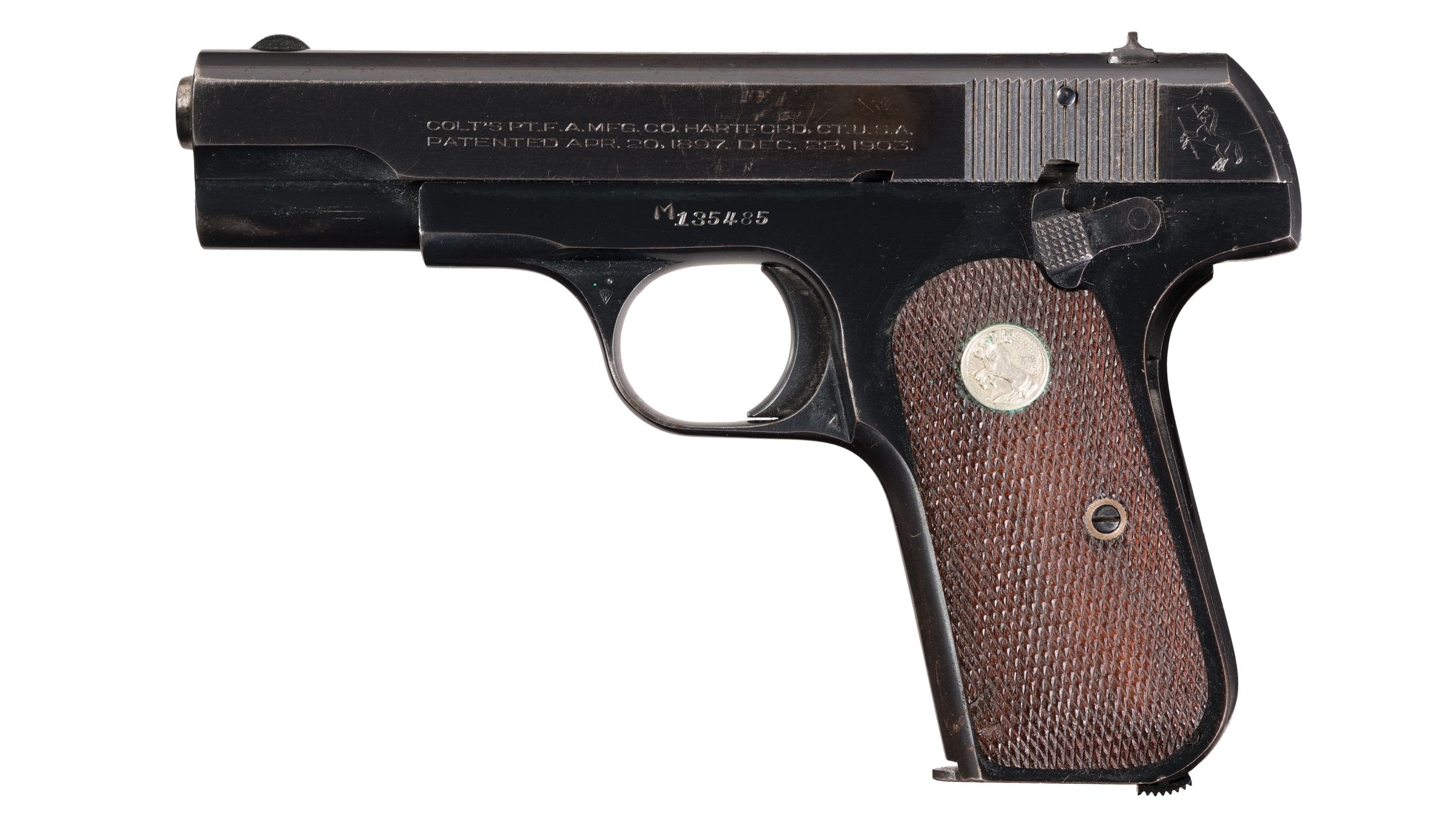 U.S. World War II Colt Model 1908 Pocket Hammerless Pistol | Rock ...
