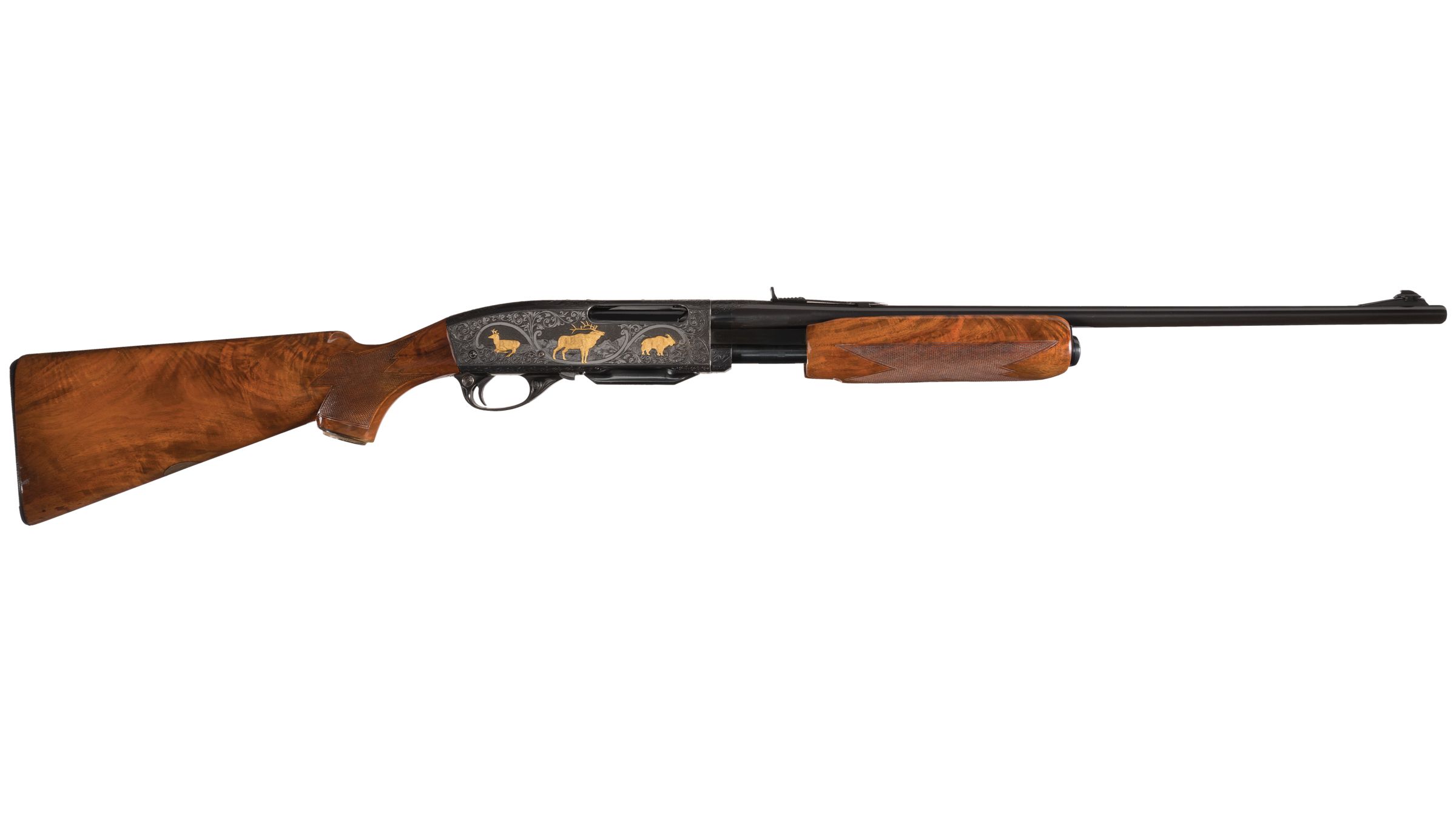 Factory Engraved and Gold Inlaid Remington Model 760 FDL Rifle | Rock ...