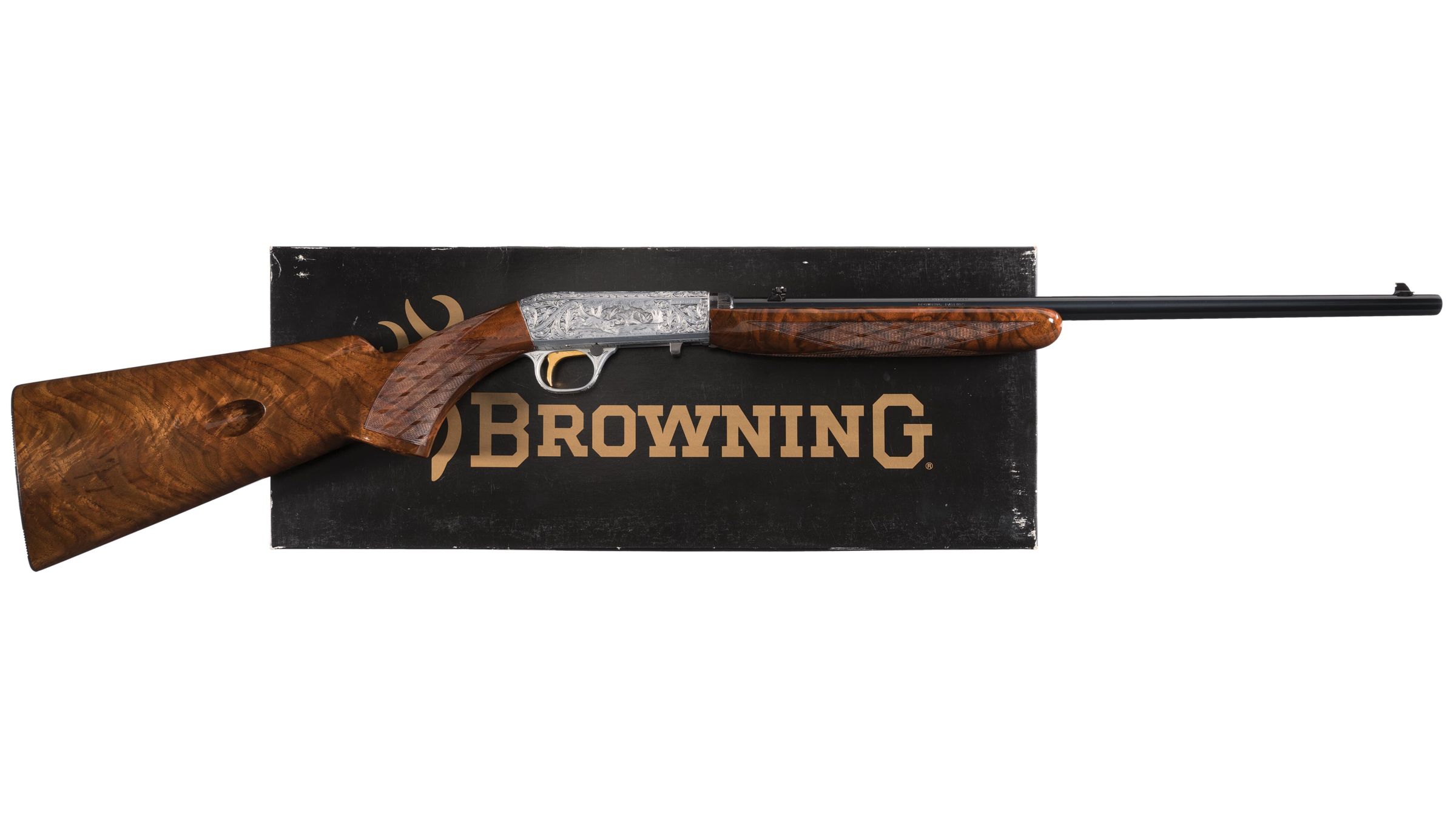 Signed Engraved Browning Grade III .22 Semi-Automatic Rifle | Rock ...