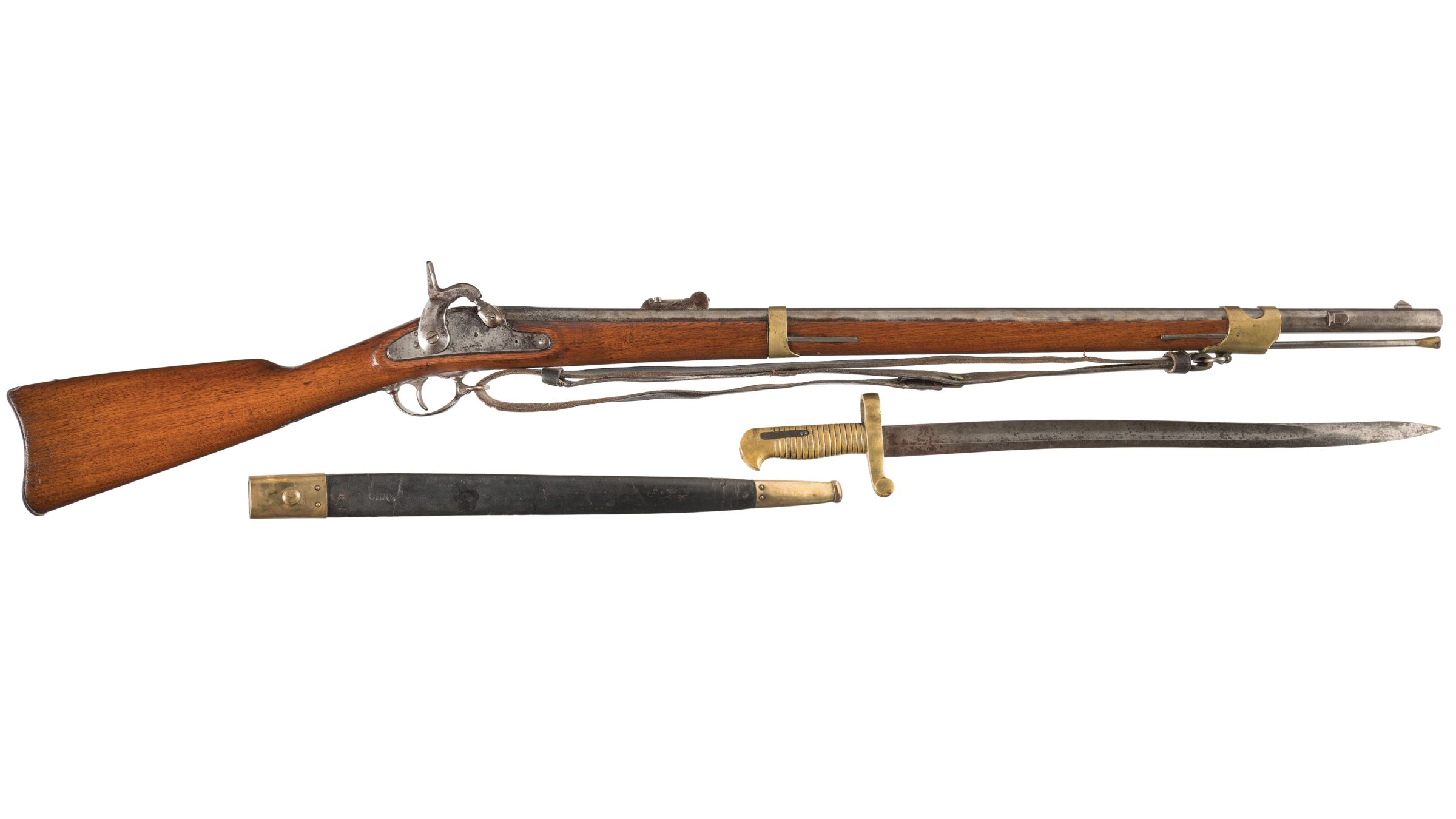 Eli Whitney Type II Percussion Militia Rifle with Saber Bayonet | Rock ...