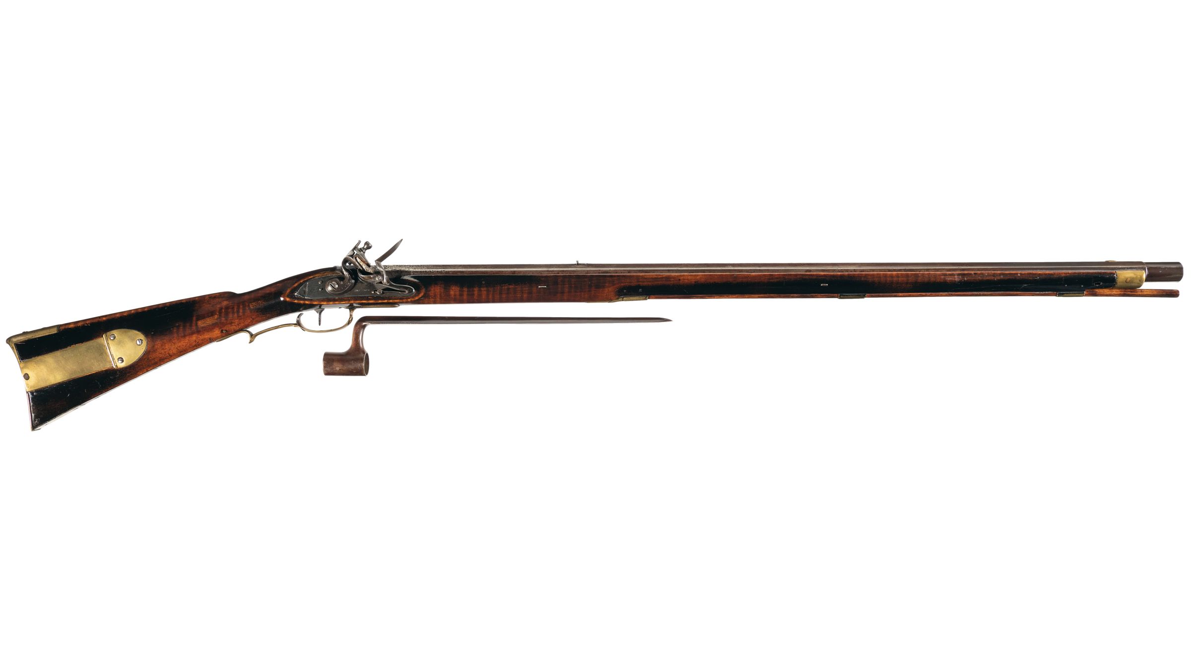 Jacob Dickert Pennsylvania Militia Flintlock Rifle with Bayonet | Rock ...