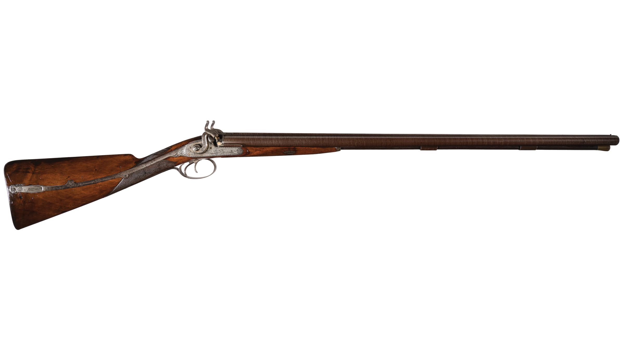 Engraved William Needham Percussion Shotgun | Rock Island Auction