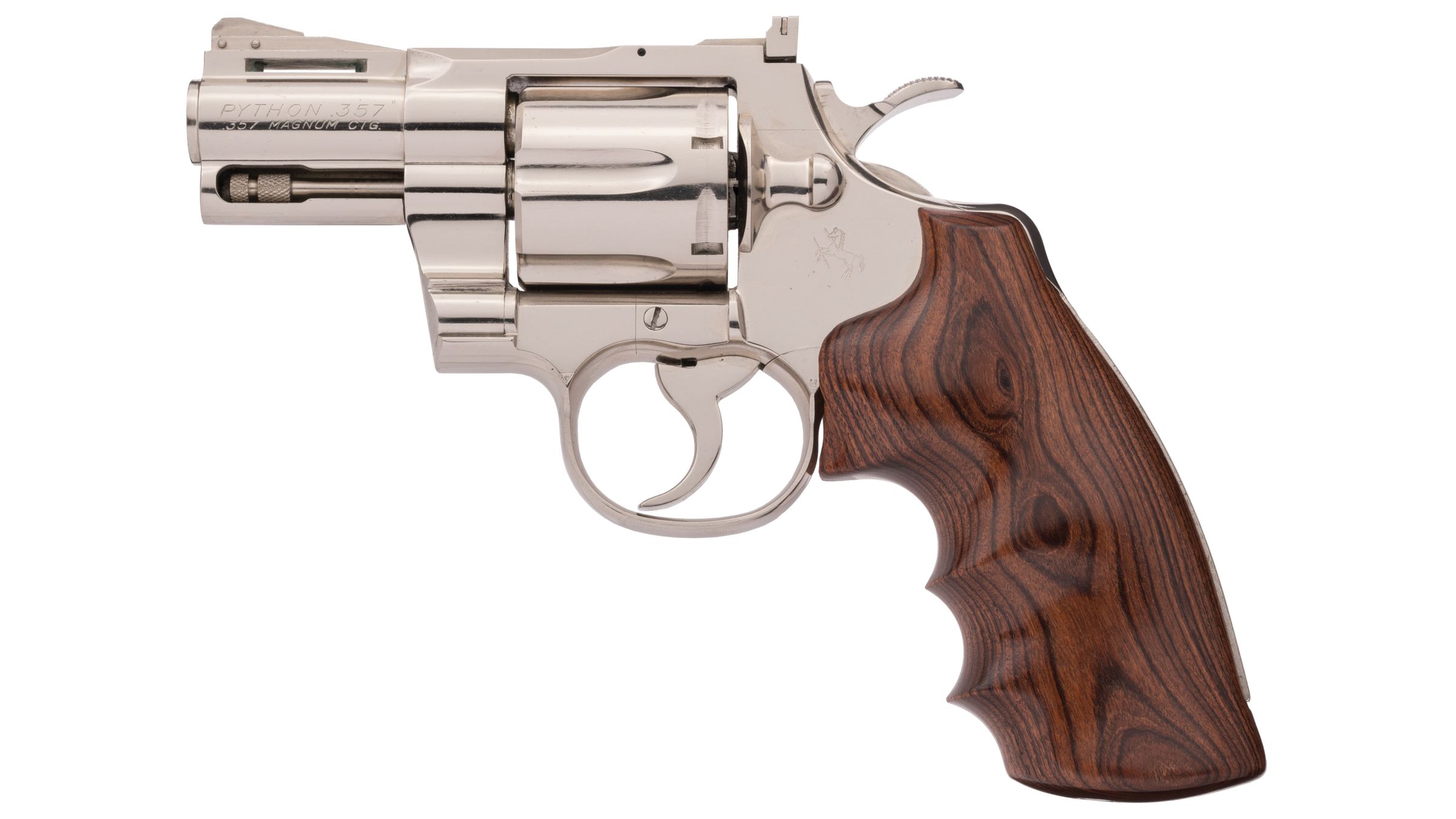 Nickel Colt Python Double Action Revolver with 2 1/2 Inch Barrel | Rock ...
