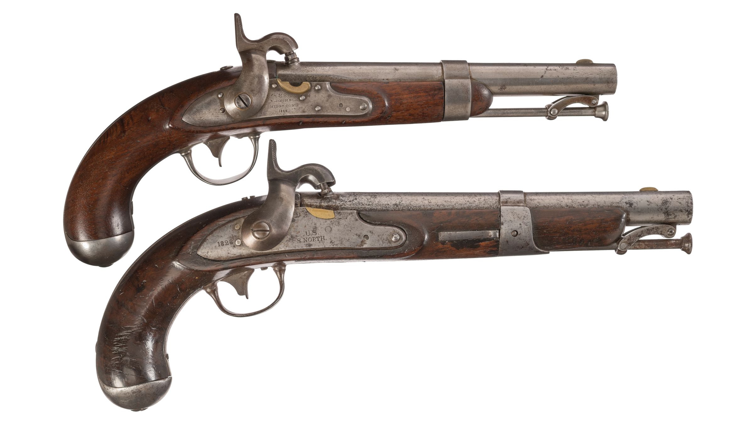 Two U.S. Percussion Conversion Pistols | Rock Island Auction