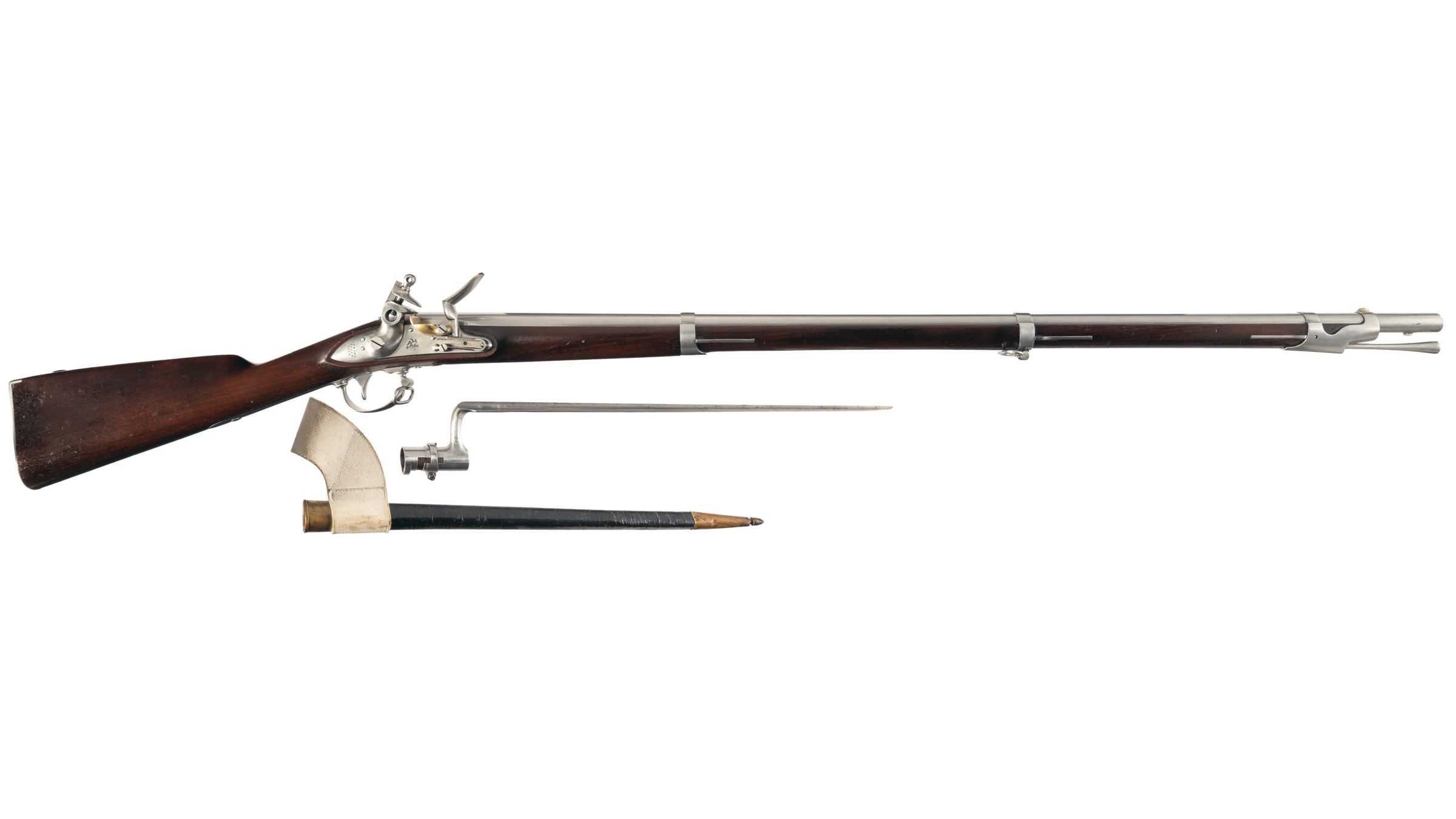 U.S. Springfield Model 1840 Flintlock Musket with Bayonet | Rock Island ...