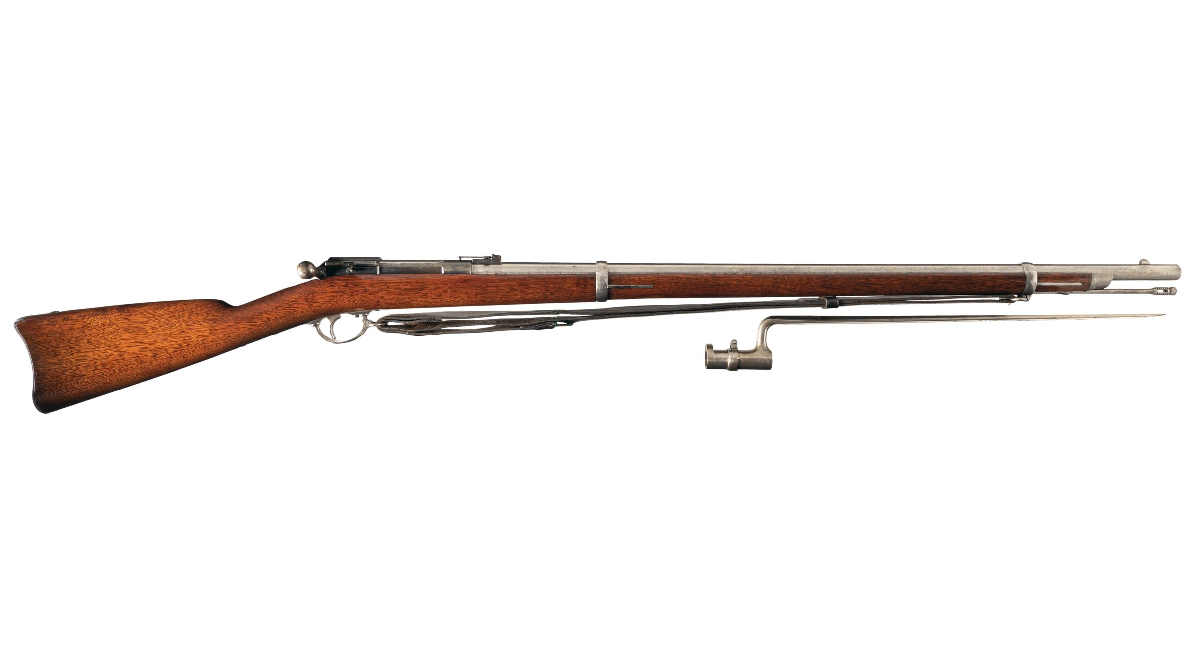 U.S. Springfield Ward-Burton 1871 Bolt Action Rifle with Bayonet | Rock ...