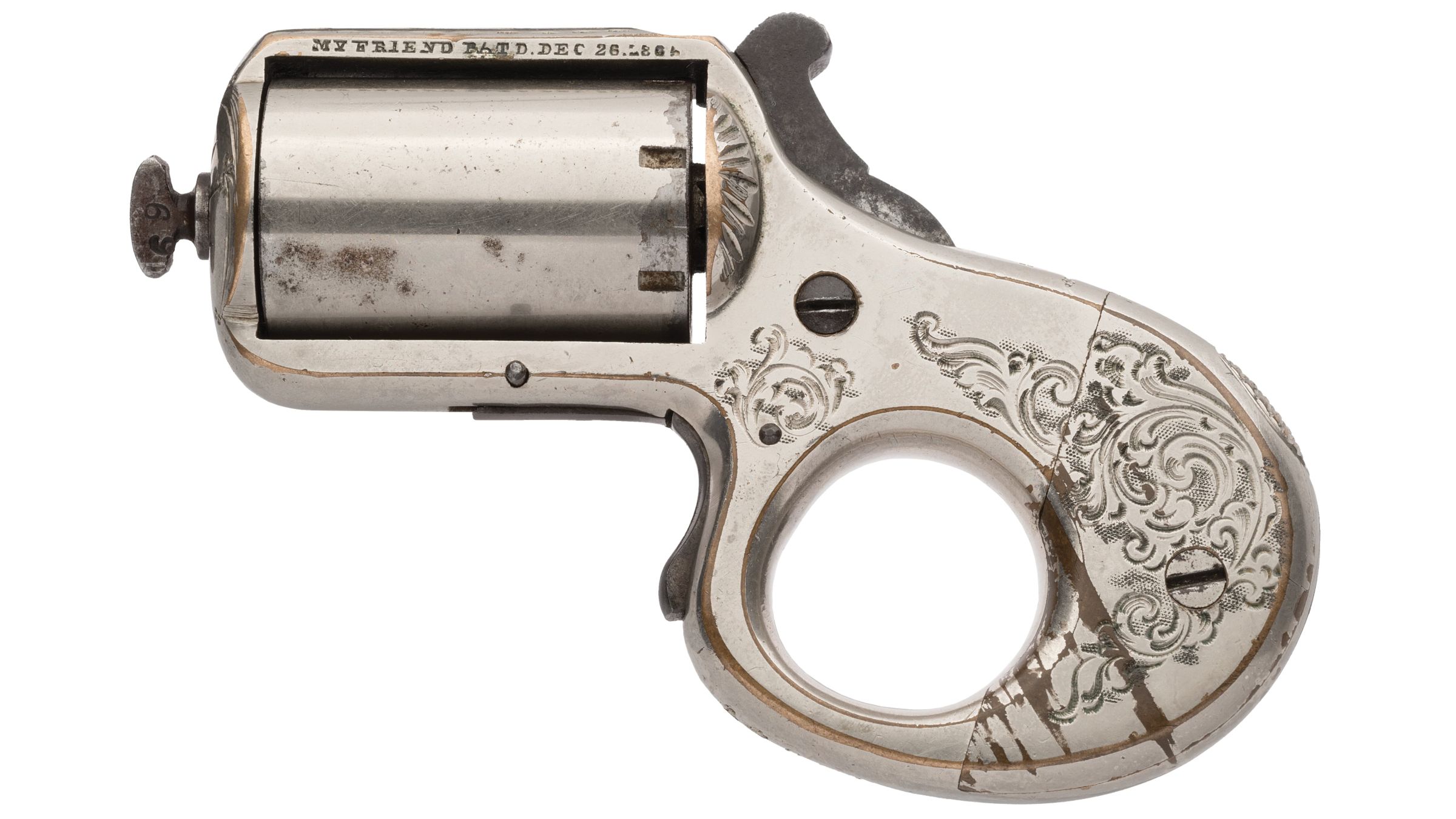 Engraved James Reid "My Friend" Knuckle-Duster Revolver | Rock Island ...