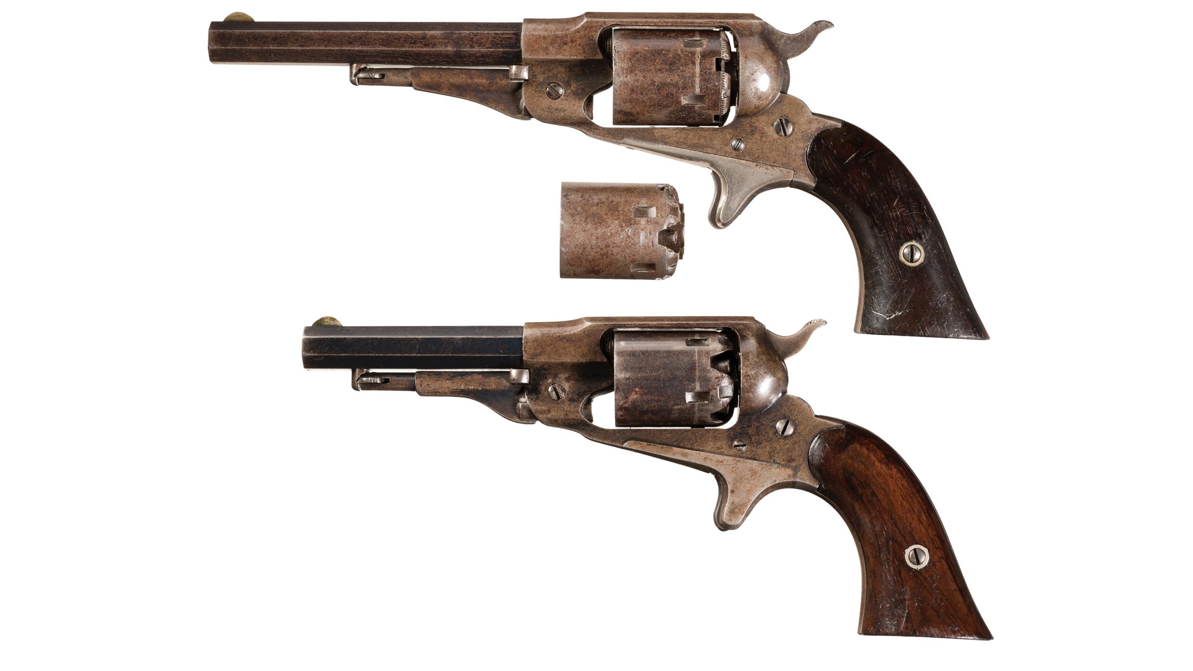 Two Antique Remington New Model Pocket Spur Trigger Revolvers | Rock ...