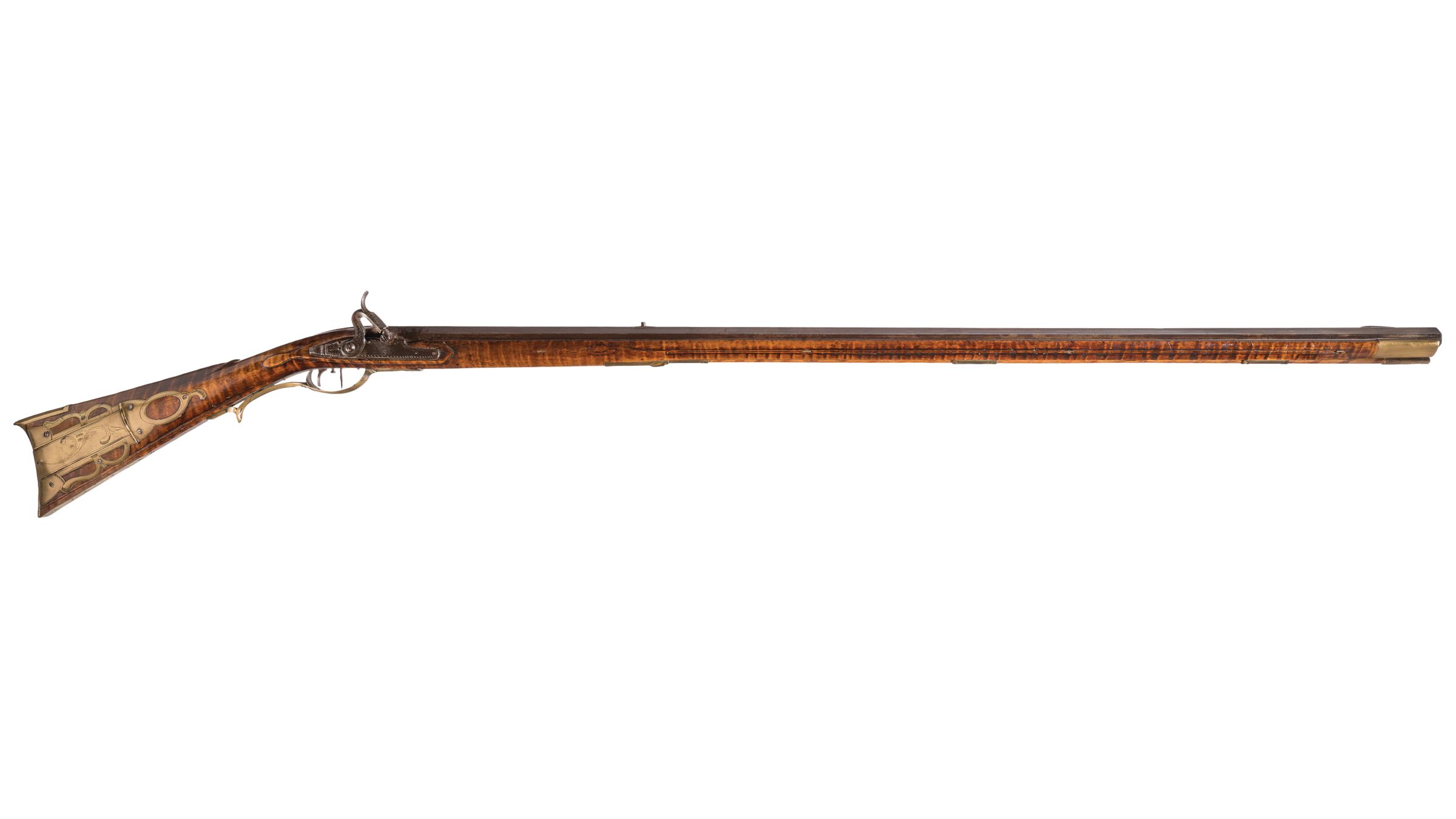 T. Oldham Double Signed Bedford Percussion American Long Rifle | Rock ...