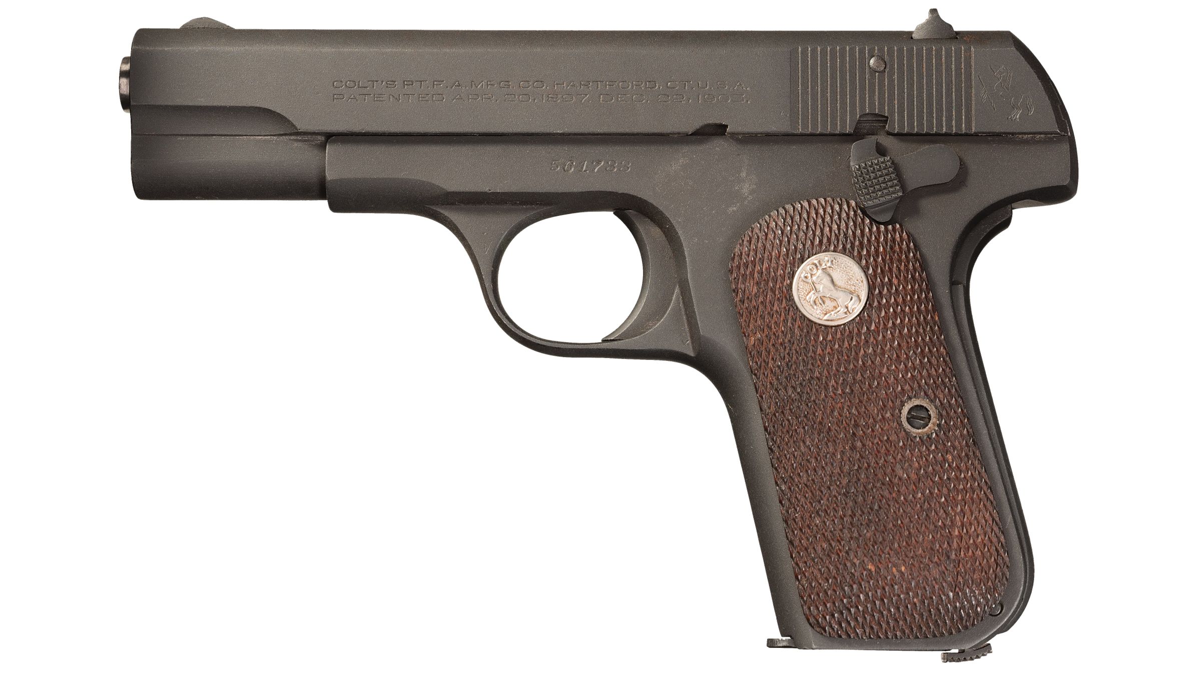 U.S. Colt Model 1903 Pocket Hammerless General Officer's Pistol | Rock ...