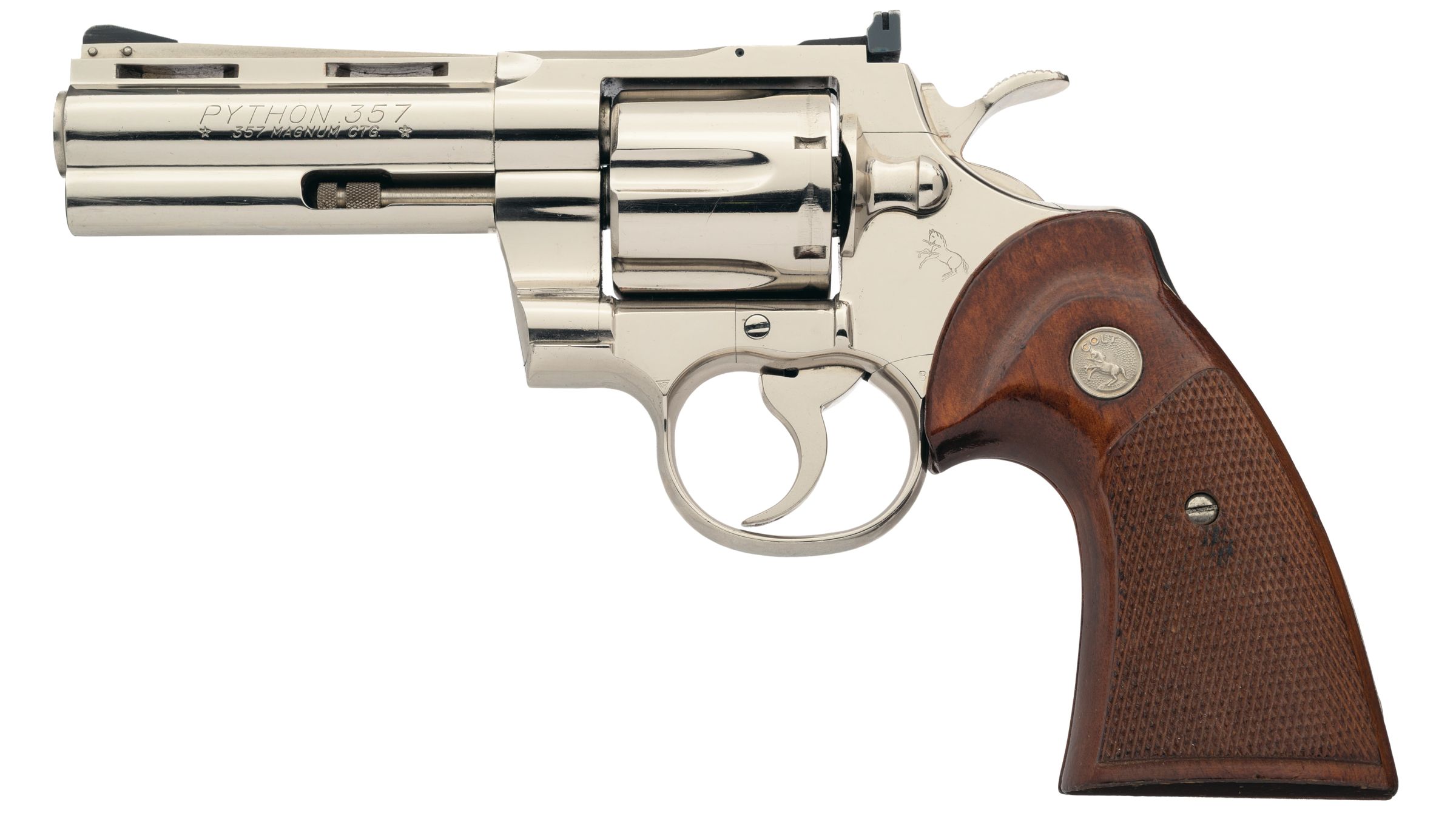 Nickel Colt Python Double Action Revolver with Box | Rock Island Auction