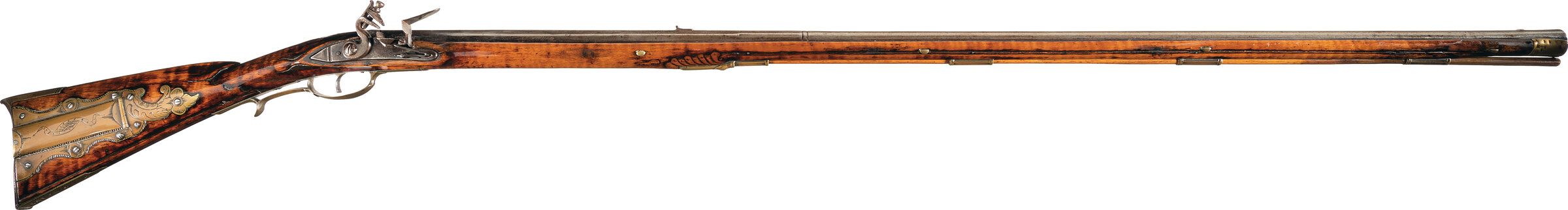 George Schreyer Signed Golden Age Flintlock Buck and Ball Gun | Rock ...