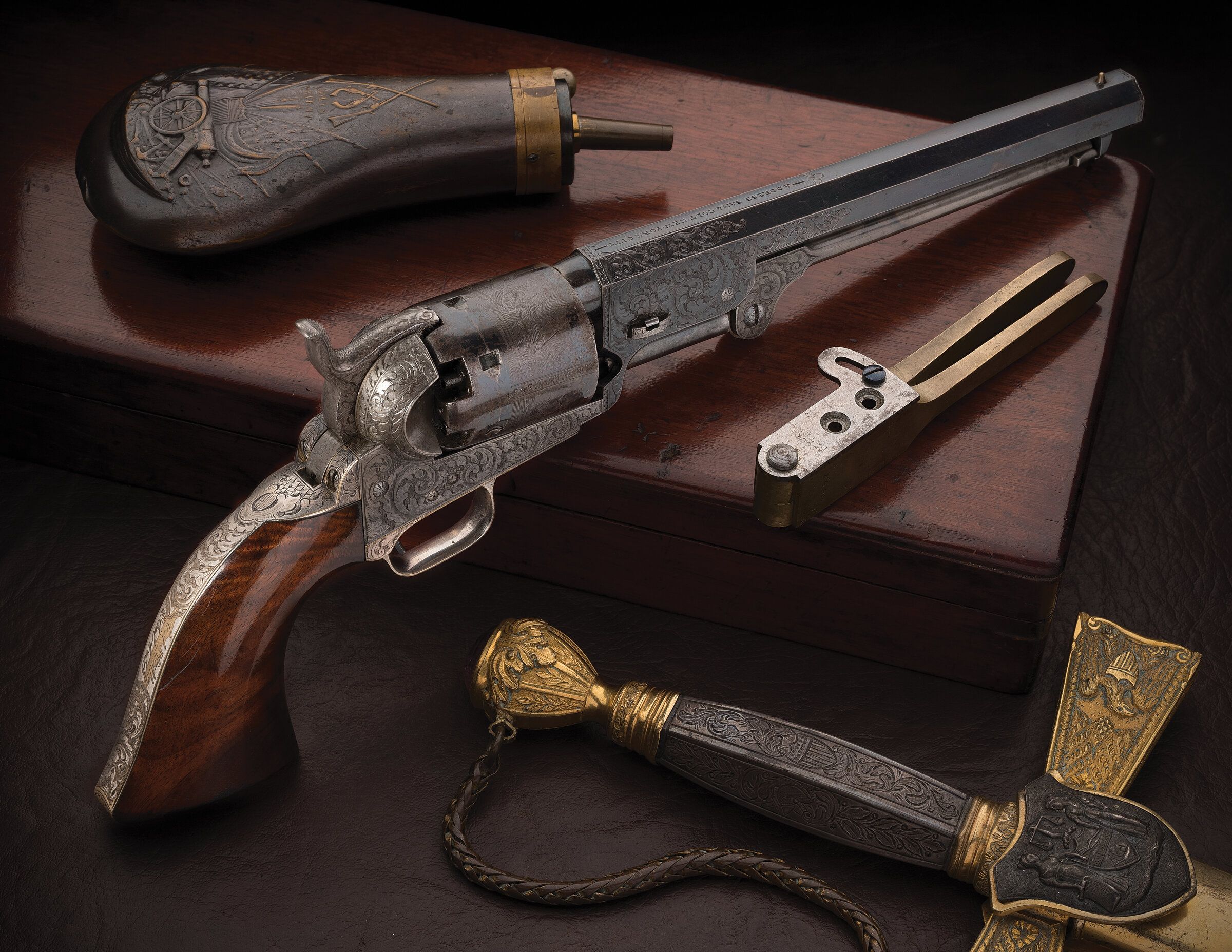 Samuel Colt Presentation Engraved Colt 1851 Navy of Col. Lally | Rock ...