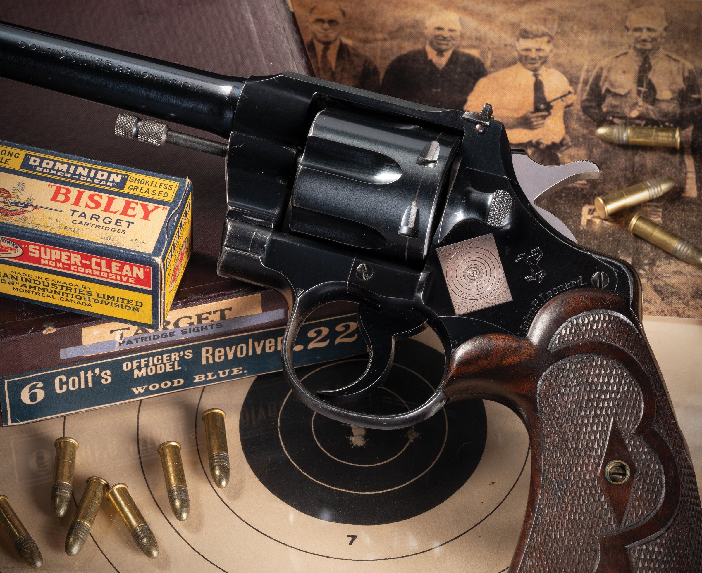 Marksman J. Leonard's Inlaid Colt Officers Model Target Revolver | Rock ...