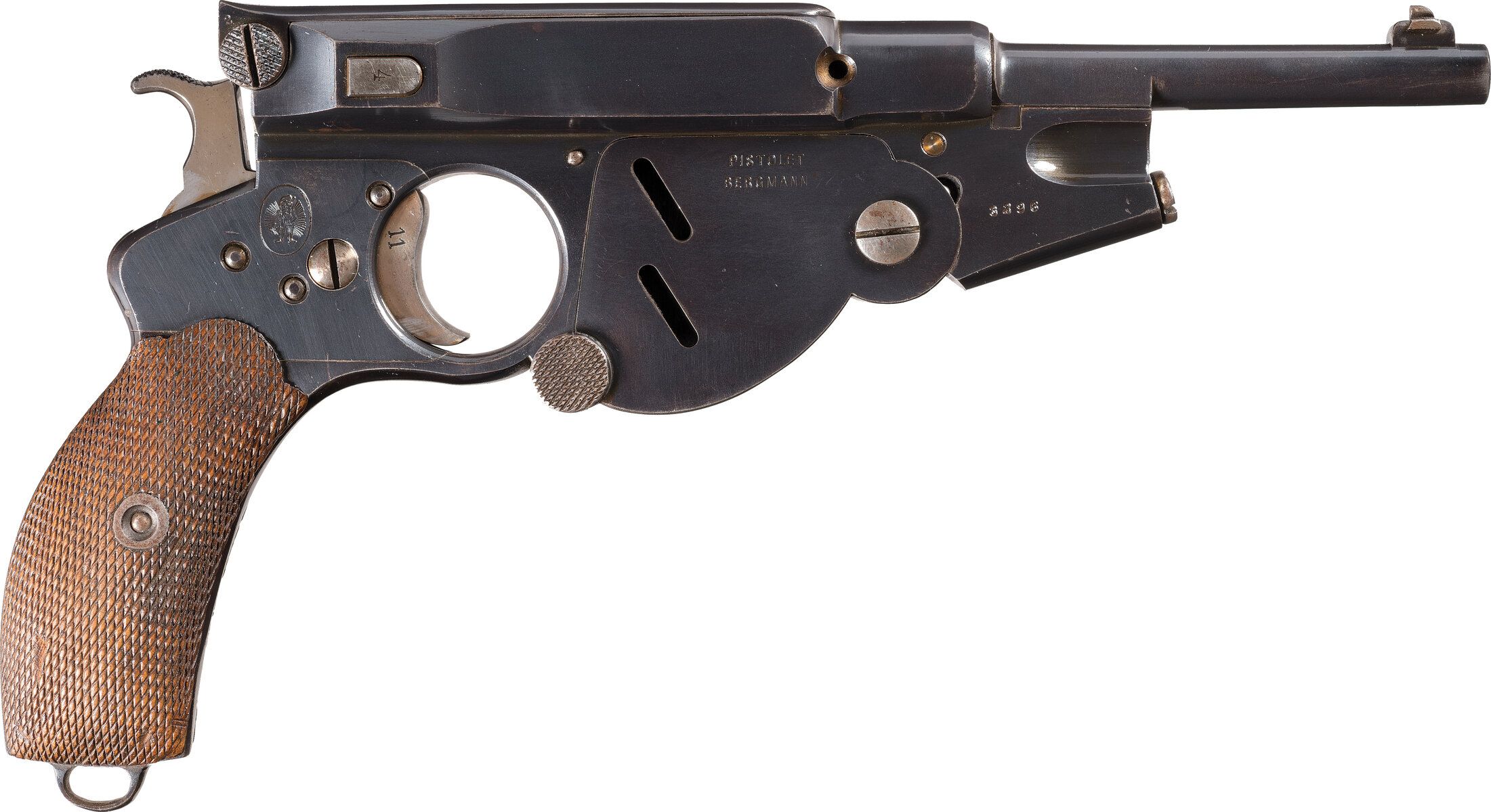 Bergmann Model 1896 No. 3 Semi-Automatic Pistol | Rock Island Auction