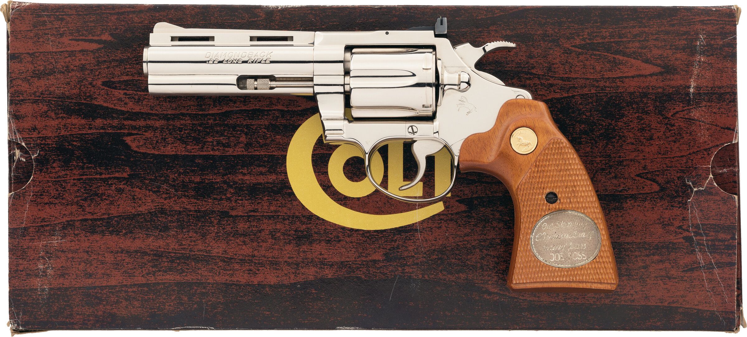 Joe Foss Presentation Inscribed Colt Diamondback .22 Revolver | Rock ...