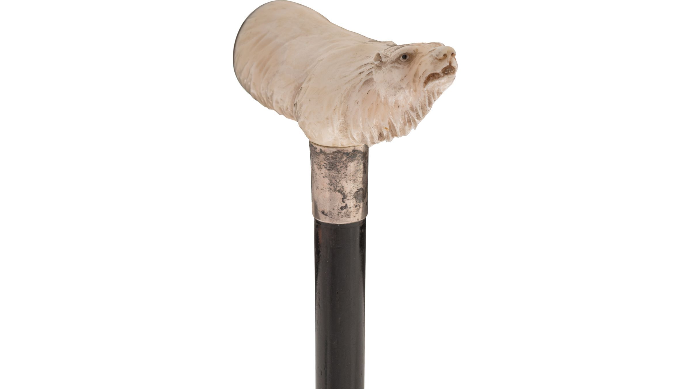 Relief Carved Antique Ivory Polar Bear Cane | Rock Island Auction