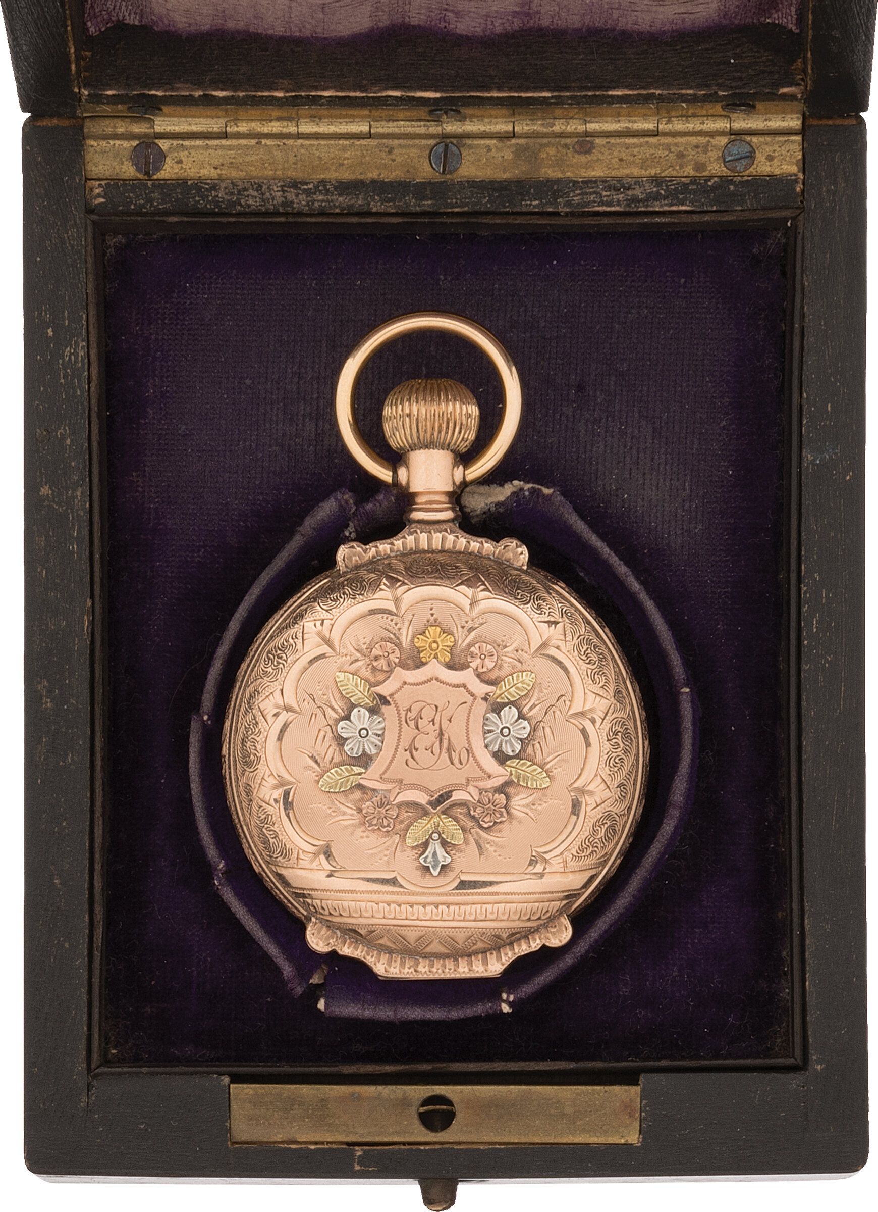 San Francisco Retailer Elgin Pocket Watch with 14K Gold Case | Rock ...